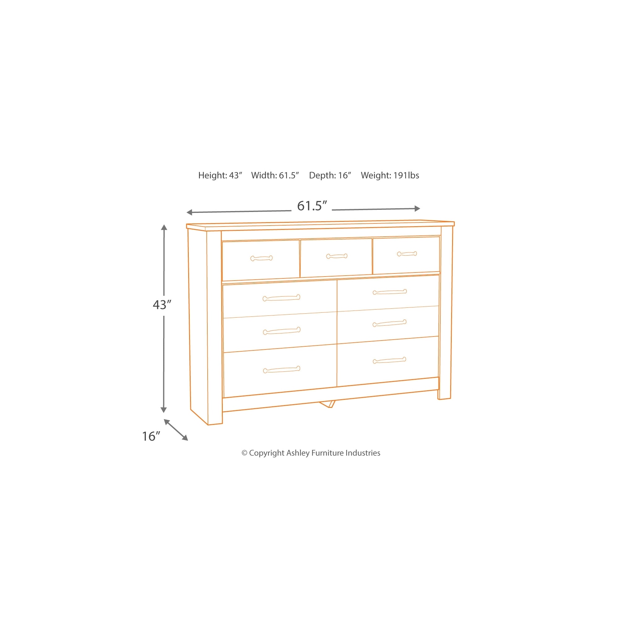 Signature Design by Ashley Bellaby B331-31 Dresser | Schewels Home ...