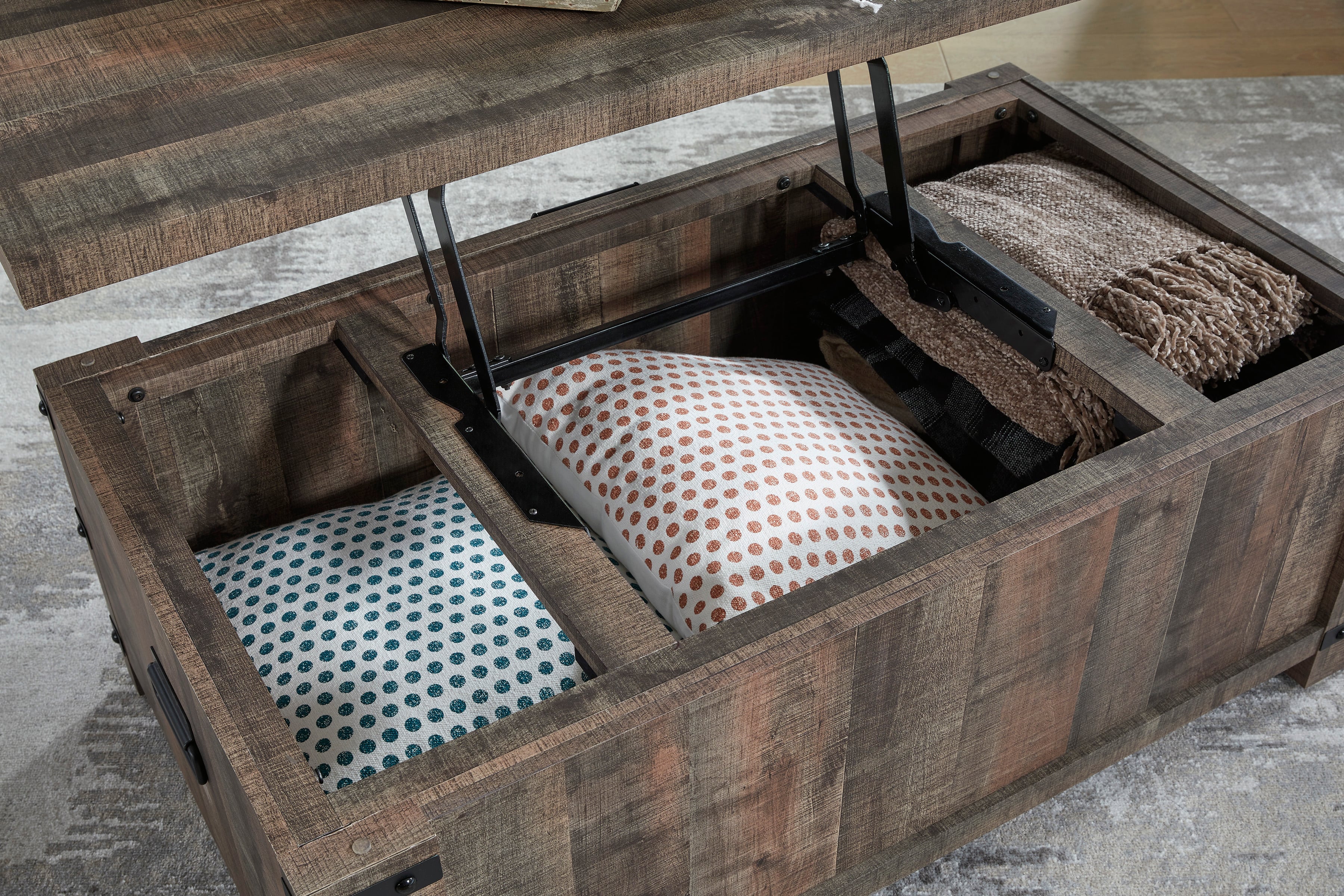 Signature Design by Ashley Hollum T466-9 Casual Rustic Coffee Table ...