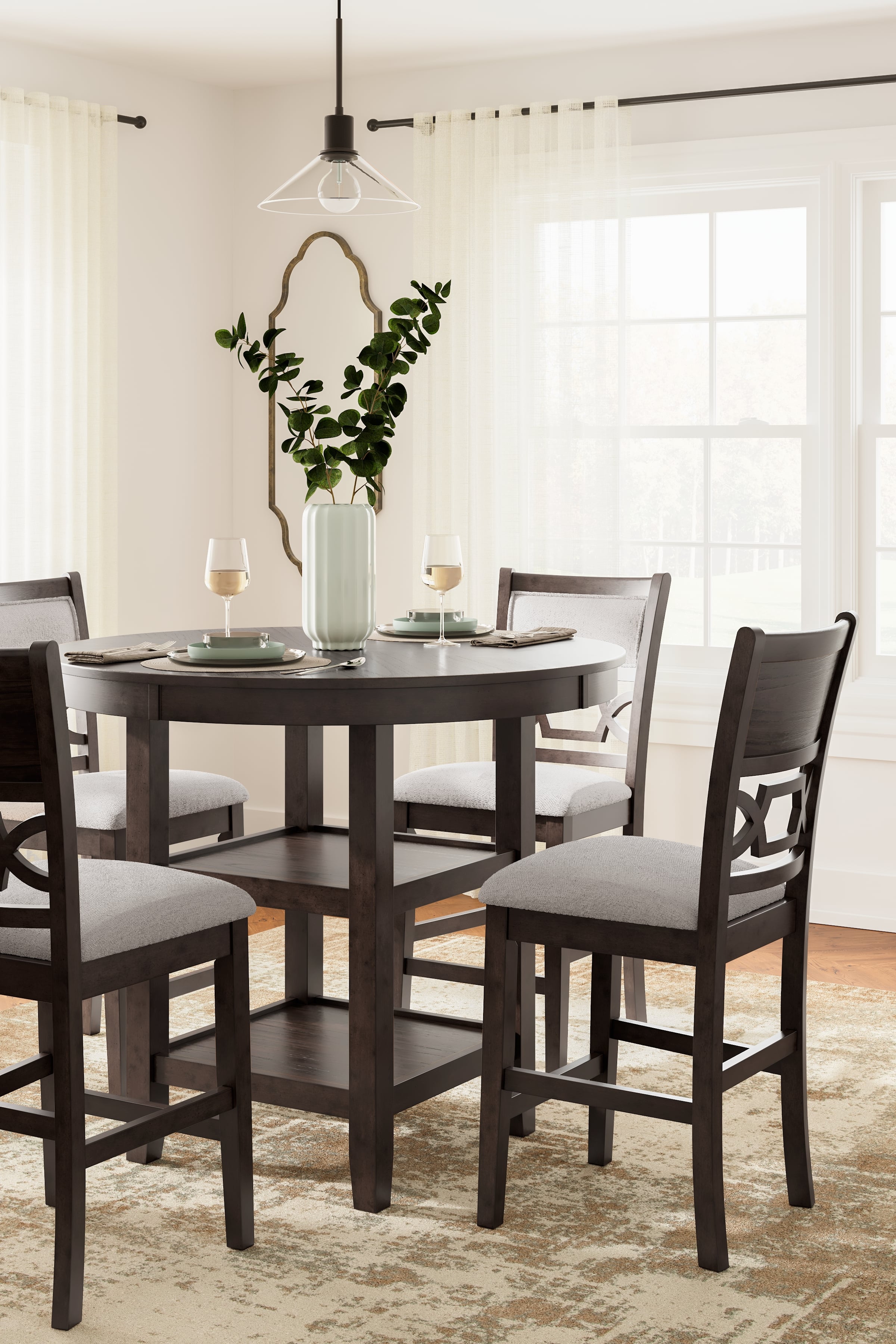 Ashley Signature Design Langwest D422-223 Counter Height Dining Table ...
