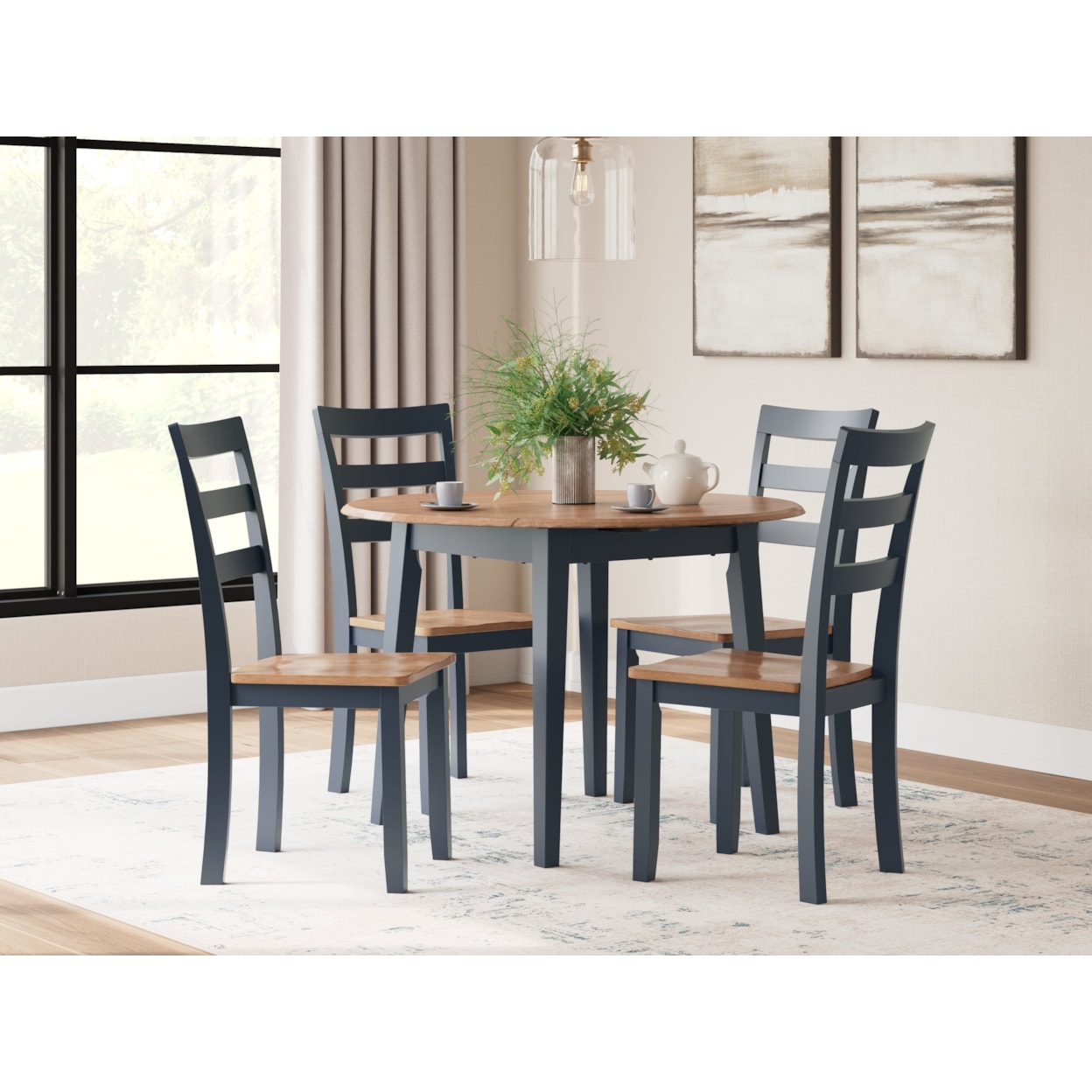 Signature Design by Ashley Gesthaven D399D1 5-Piece Casual Round Dining ... Signature Design by Ashley Gesthaven D399D1 5-Piece Casual Round Dining ...