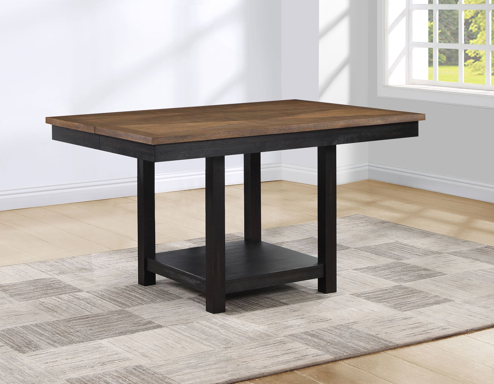 Steve Silver Harington HO500T Transitional Dining Table with 16-Inch ...