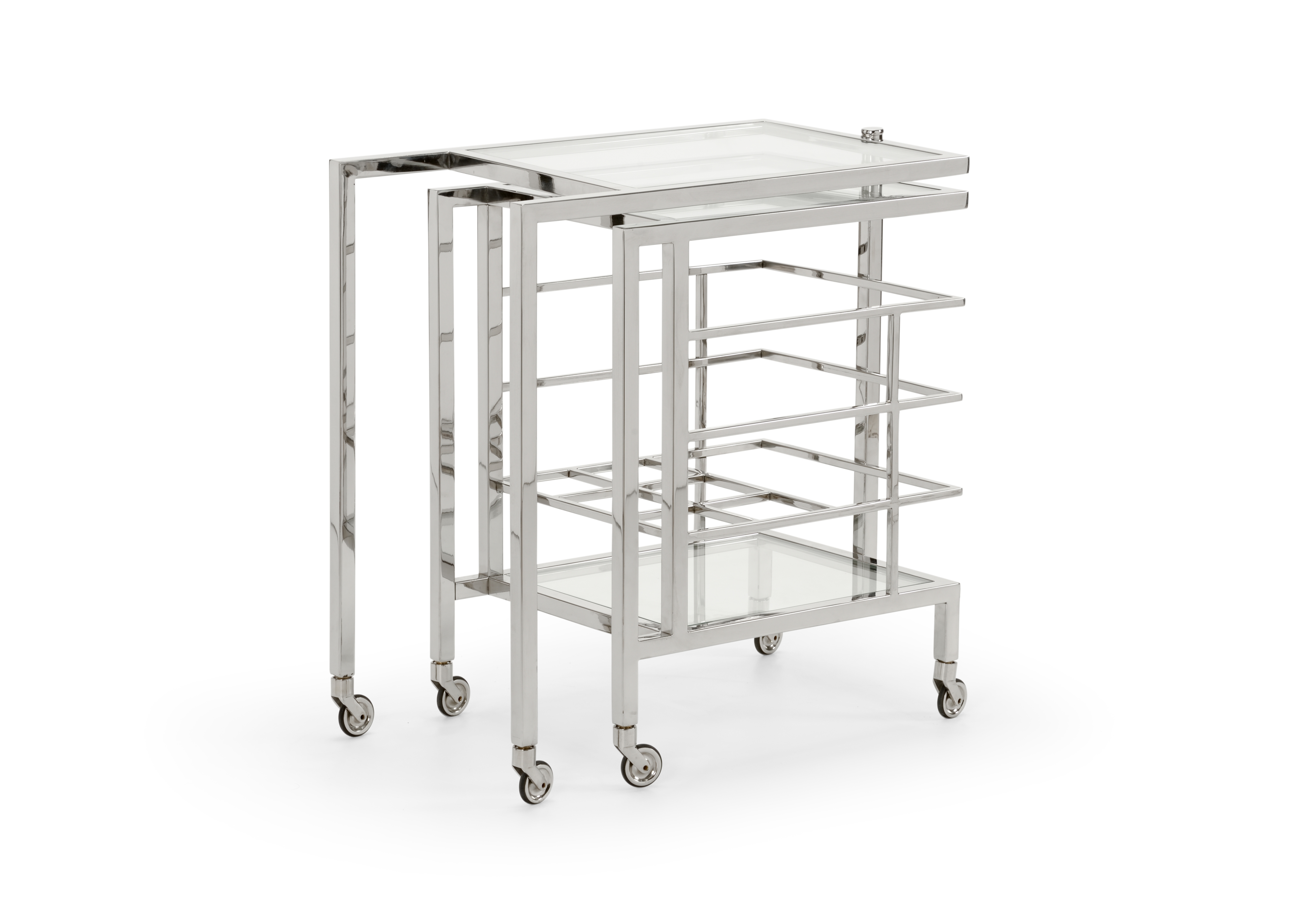 Chelsea House Chelsea House Misc 384786 Rankin Bar Cart - Nickel ...
