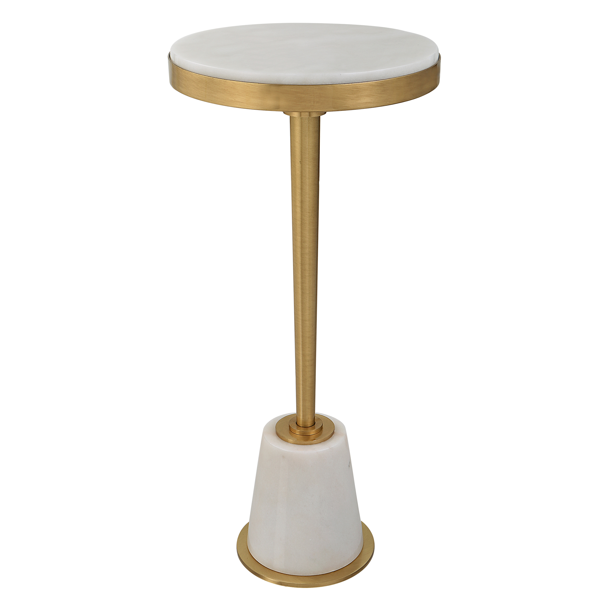 Uttermost Edifice 25177 Edifice White Marble Drink Table Home Collections Furniture Occ End Tables