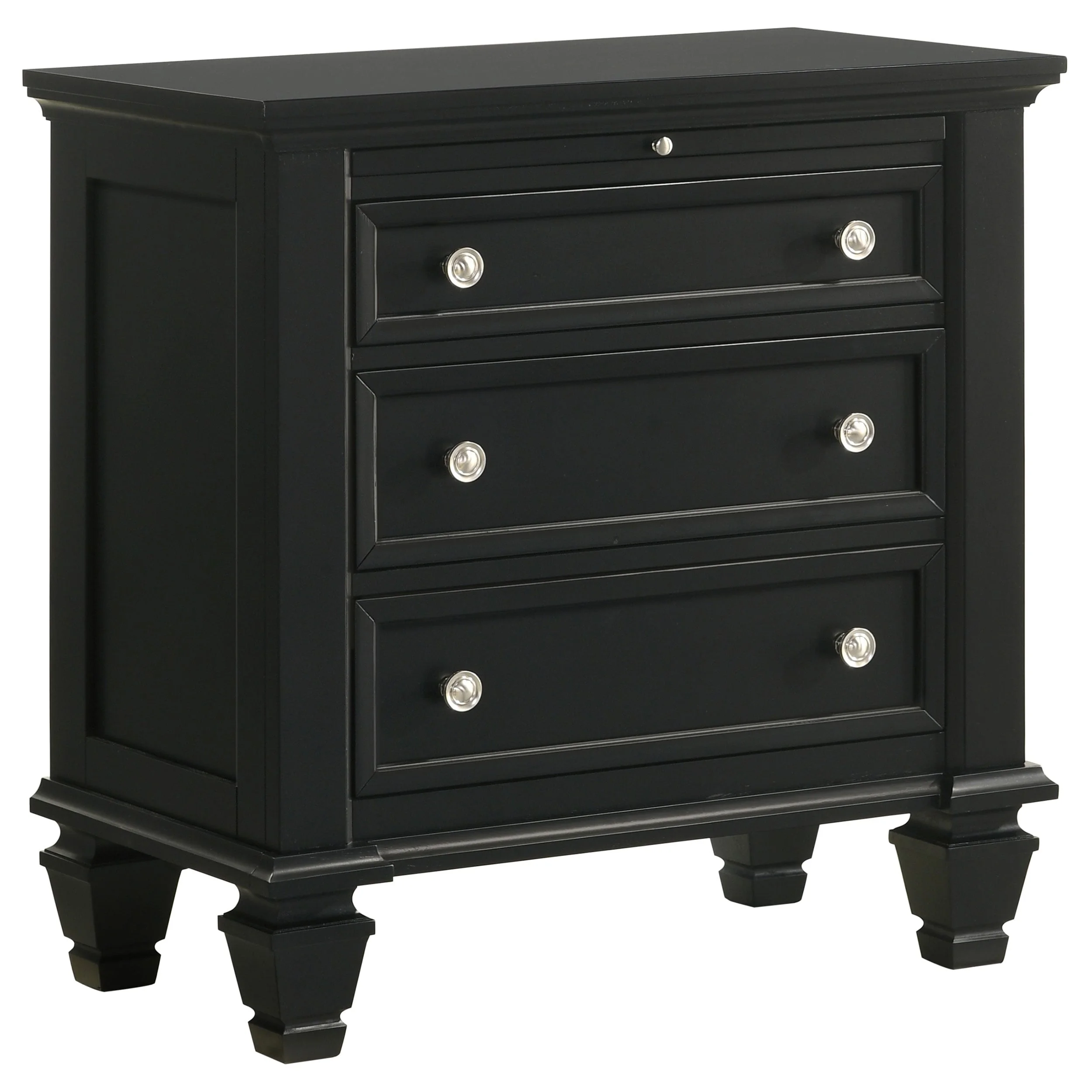 Coaster Sandy Beach 201322 Sandy Beach 3-Drawer Nightstand Black ...