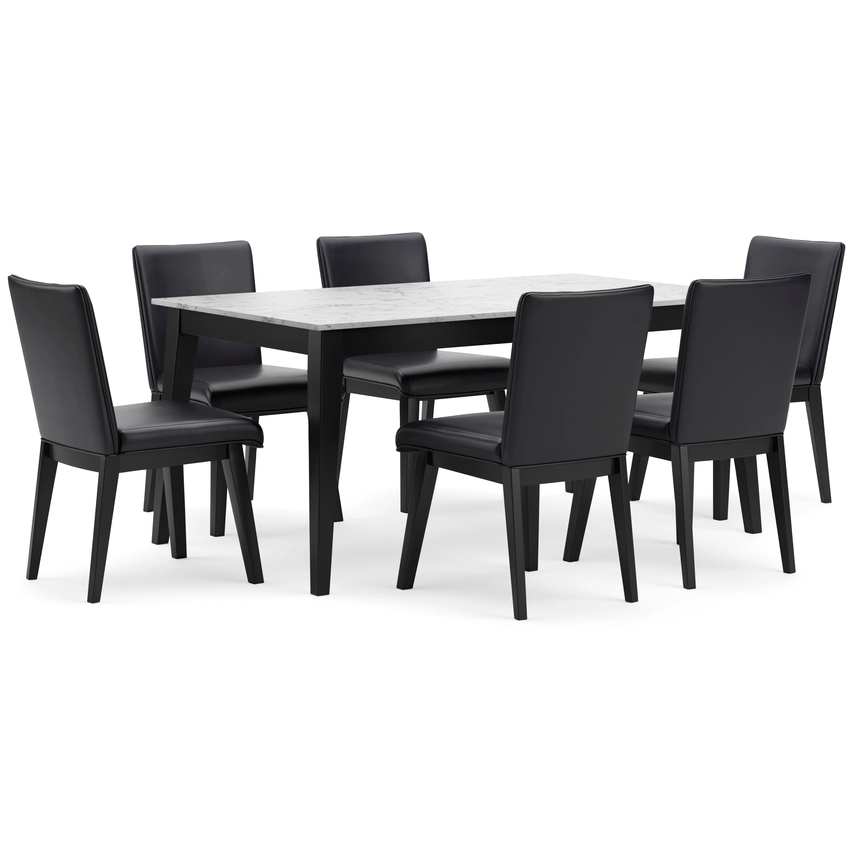 Ashley Furniture Signature Design Jettaya D494-25x1+D494-01x6 Dining Table and 6 Chairs | Del ...