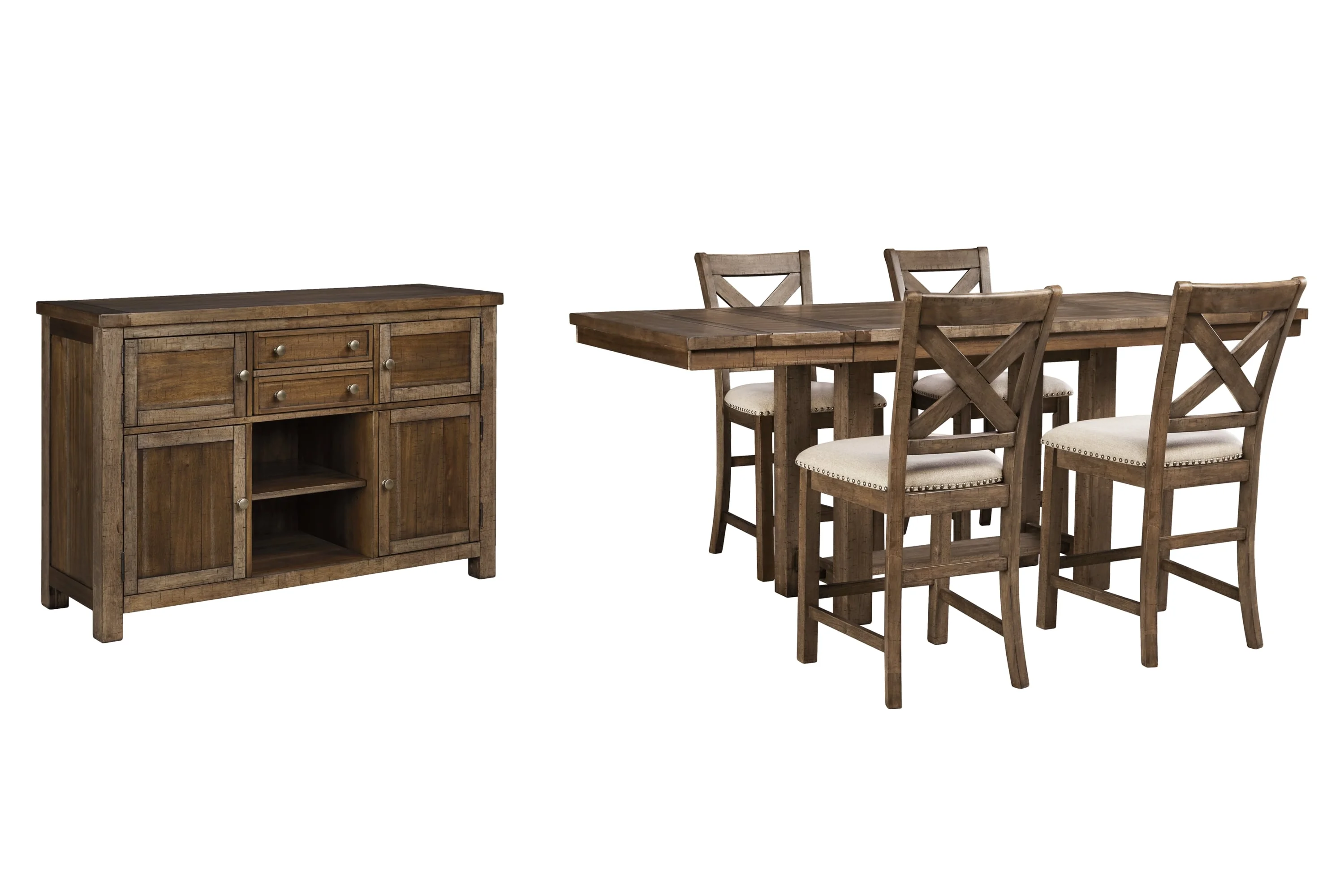 Signature Design by Ashley Moriville D631D8 Counter Height Dining Table ...