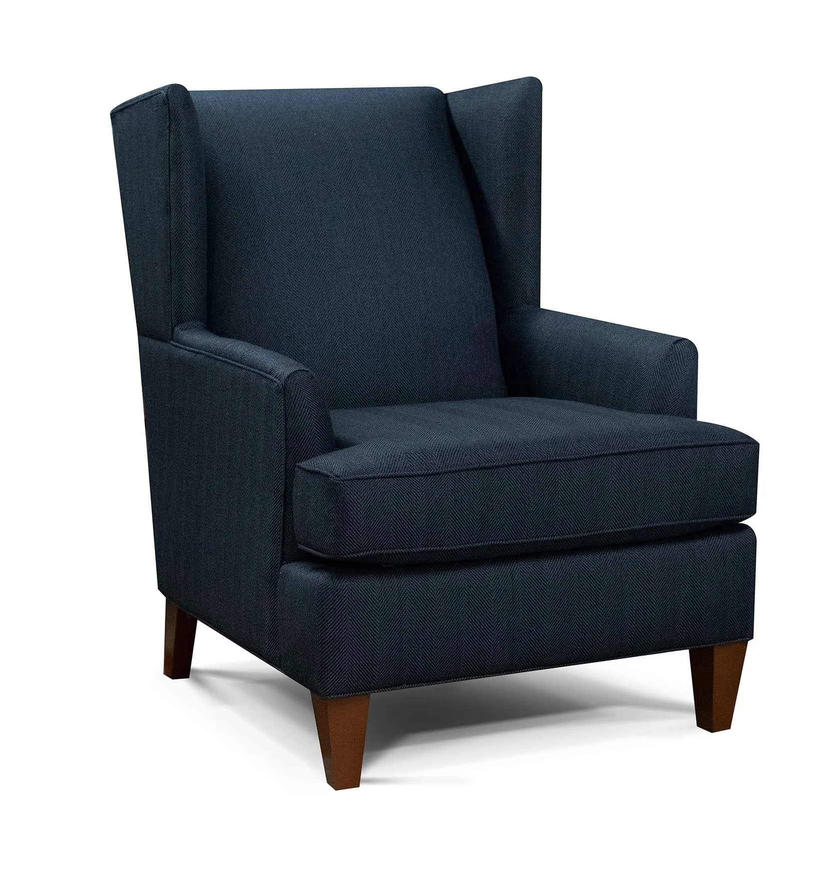 England 474 8644 Transitional Upholstered Wing Chair with Tapered Legs ...