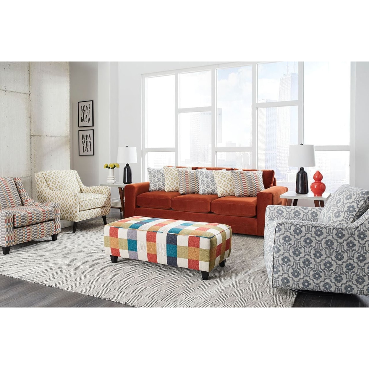 Fusion Furniture 7000 MARQUIS 7003-00 MARQUIS RUST Contemporary Sofa in ... Fusion Furniture 7000 MARQUIS 7003-00 MARQUIS RUST Contemporary Sofa in ...