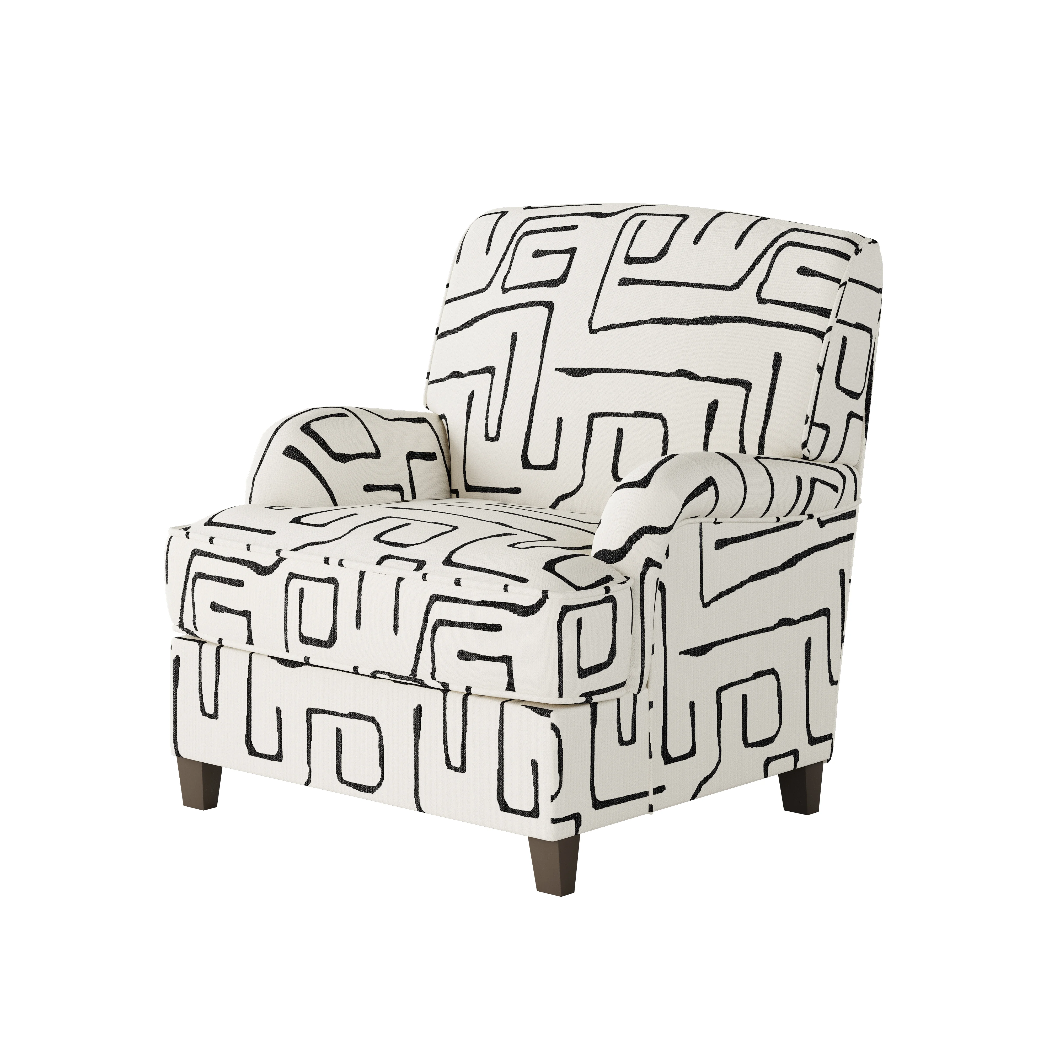 Fusion Furniture Grab A Seat 01-02-C Fossil Ebony Accent Chair with ...