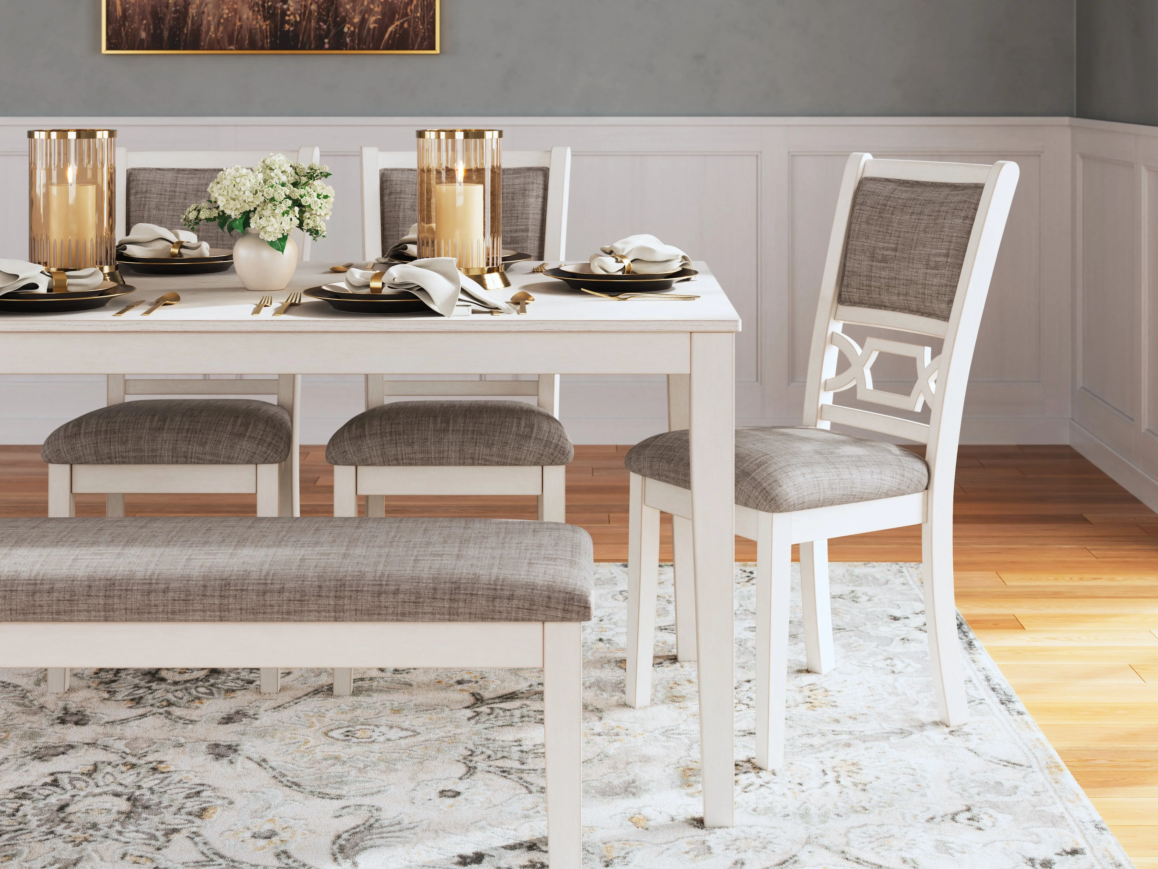 Signature Design by Ashley Erinberg D423-325 Dining Table And 4 Chairs ...