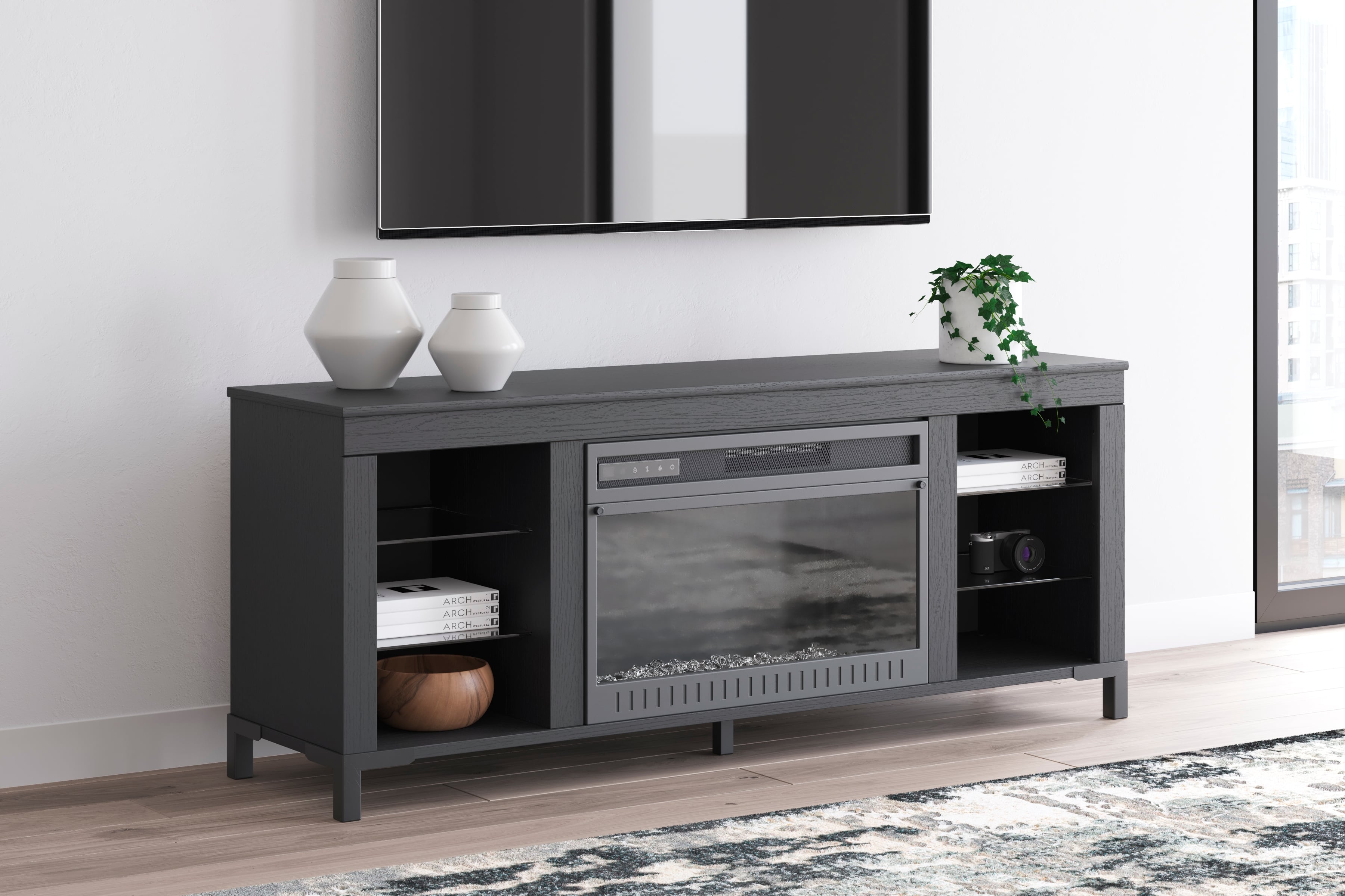 Ashley Signature Design Cayberry W2721-168 60" TV Stand With Electric ...