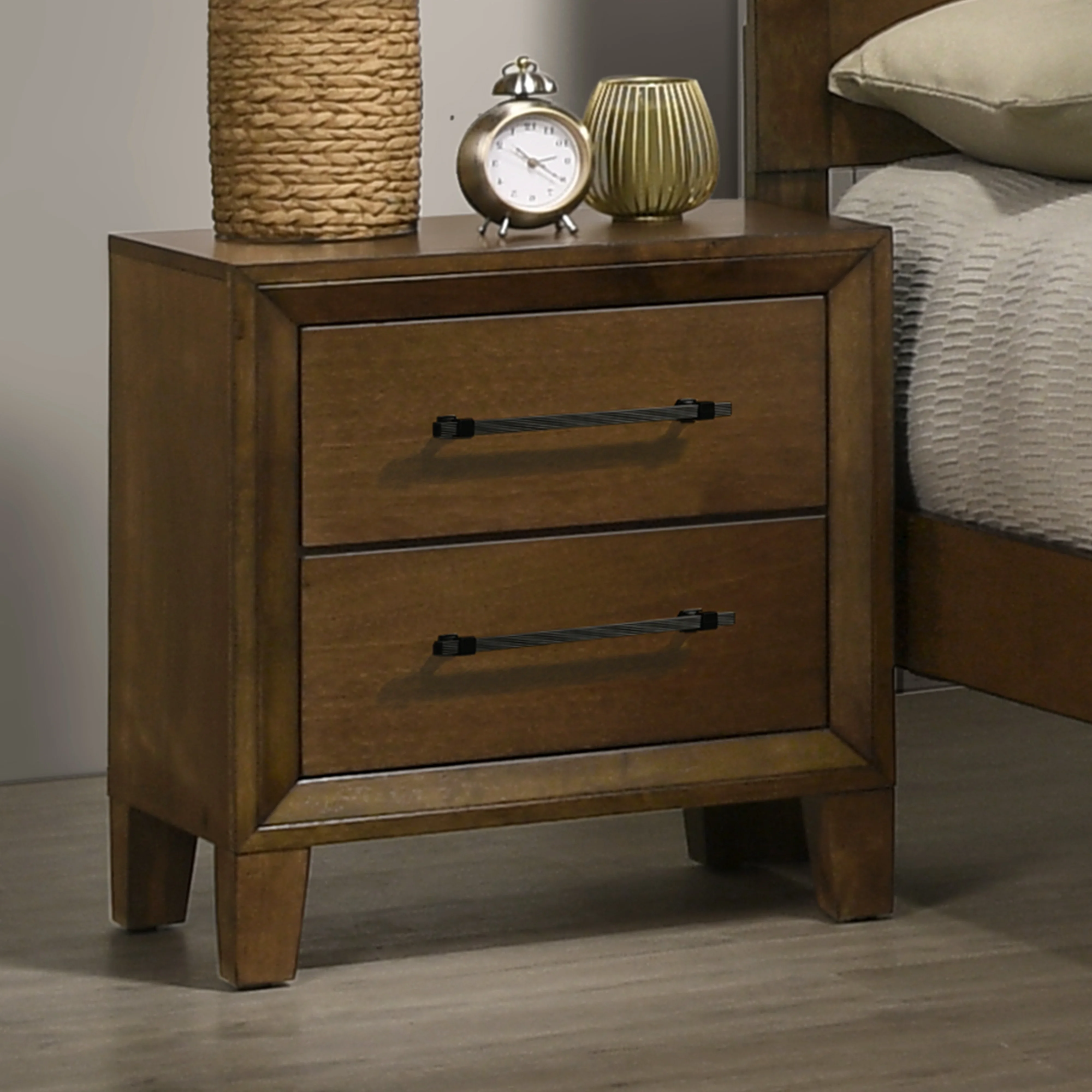 New Classic Ballard B0182-040 Transitional 2-Drawer Nightstand ...