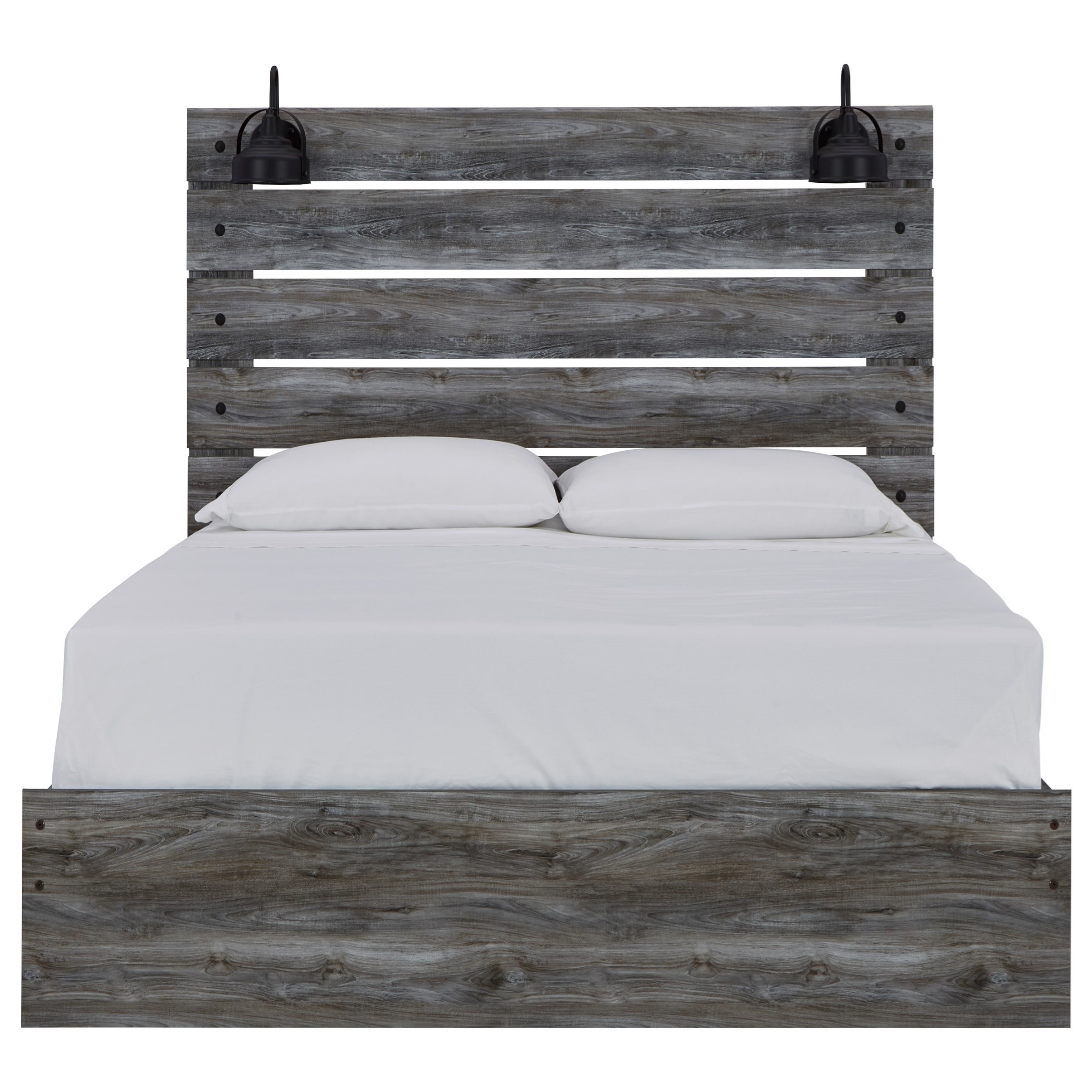Signature Design by Ashley Baystorm B221B31 Queen Panel Bed with Sconce Lights Furniture and ApplianceMart Bed Headboard Footboard