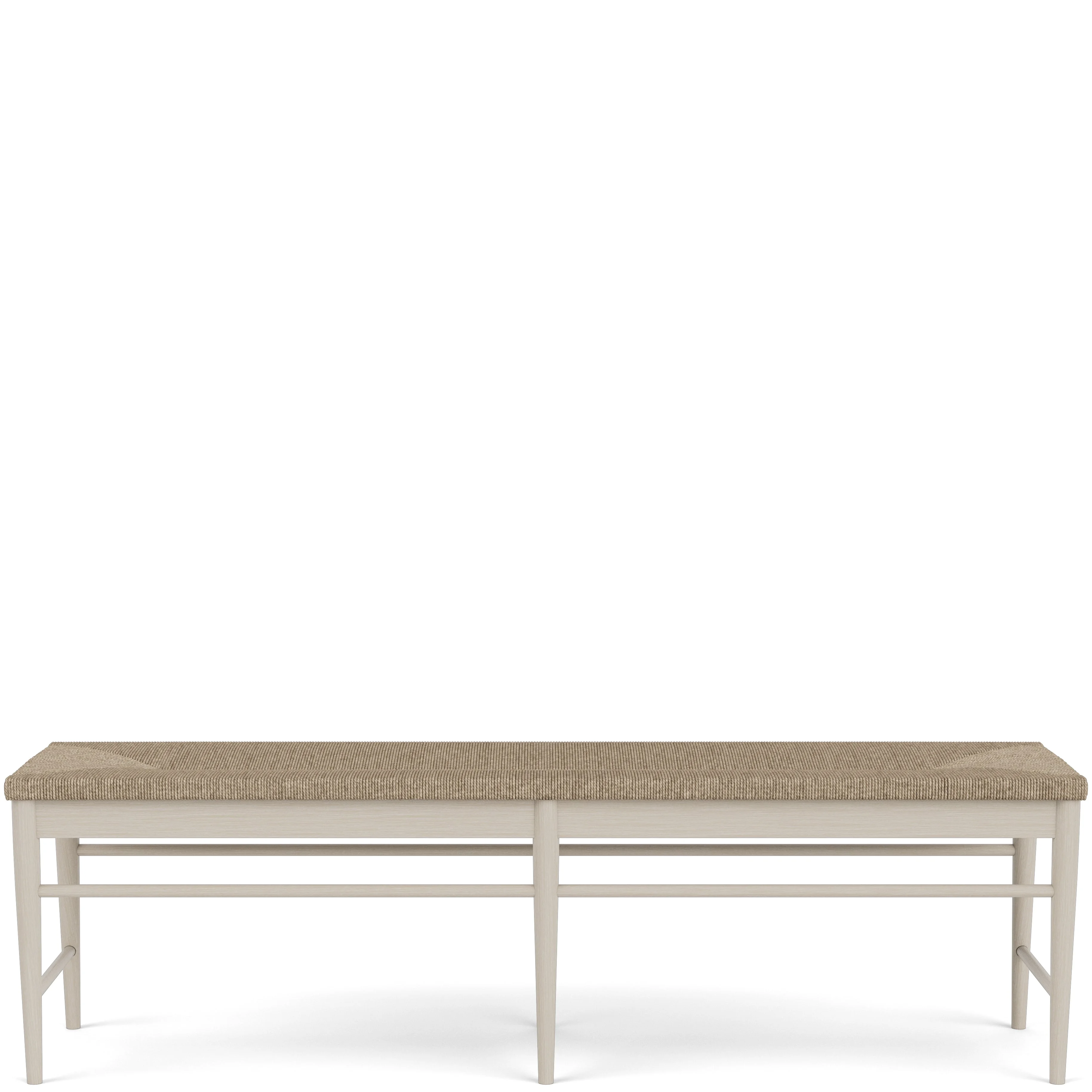 Riverside Furniture Laguna 37559 Farmhouse Dining Bench with Woven Rush ...