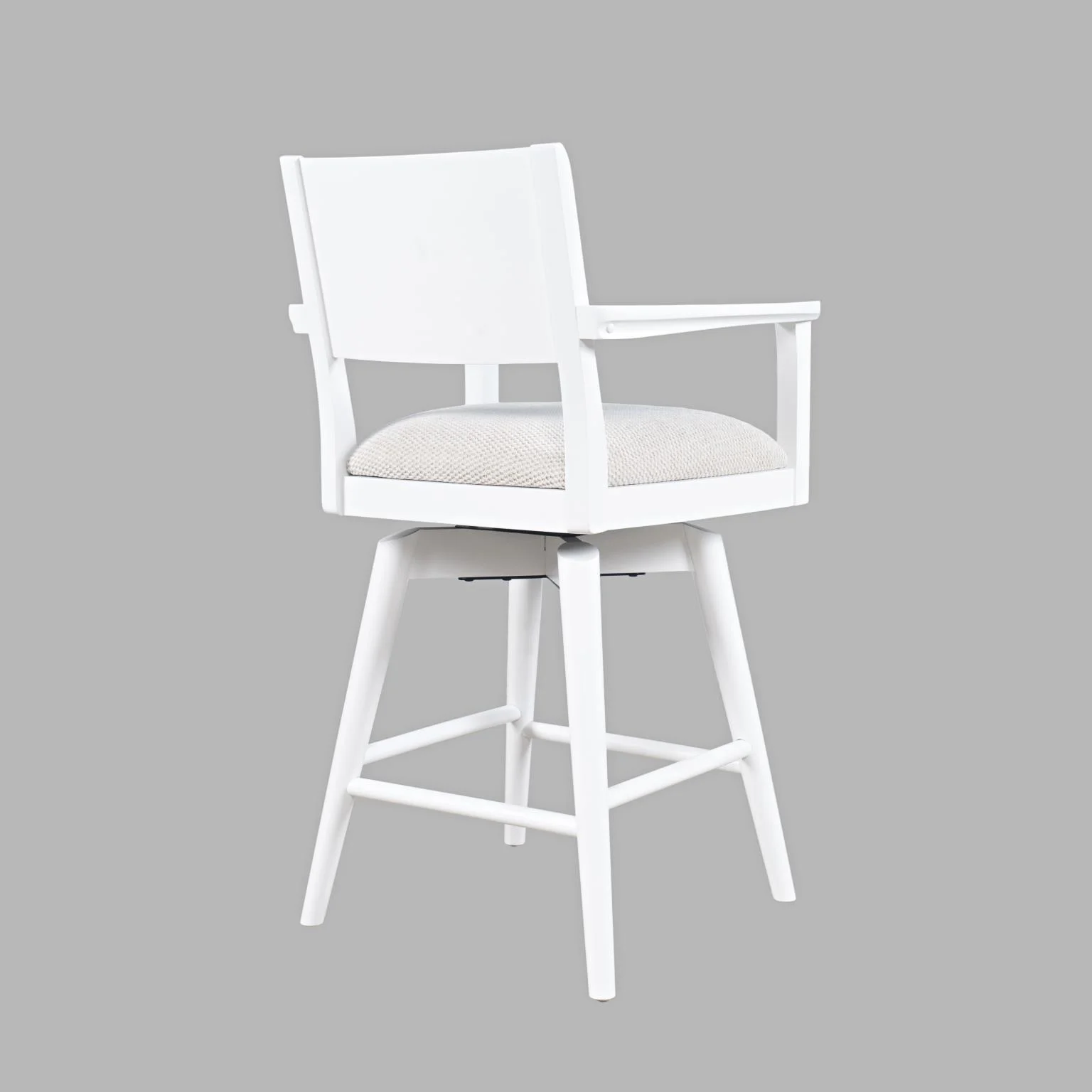 Jofran Axis 2591-BS292KD Transitional Swivel Counter Chair with Panel ...