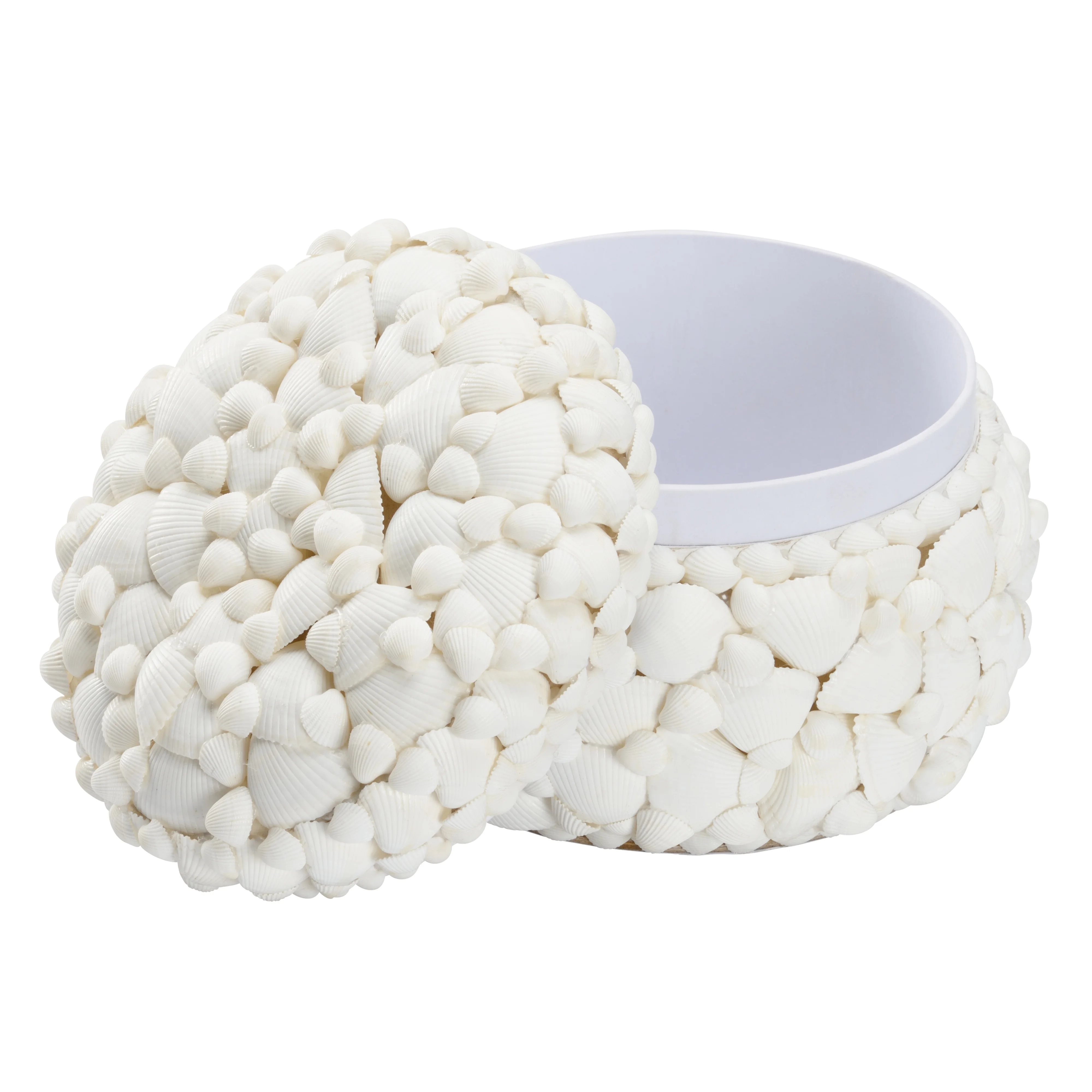 Chelsea House Chelsea House Misc 385859 Round White Shell Box ...
