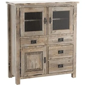 Canadel Champlain Farmhouse 4-Drawer Buffet with Distressed Wood Finish ...