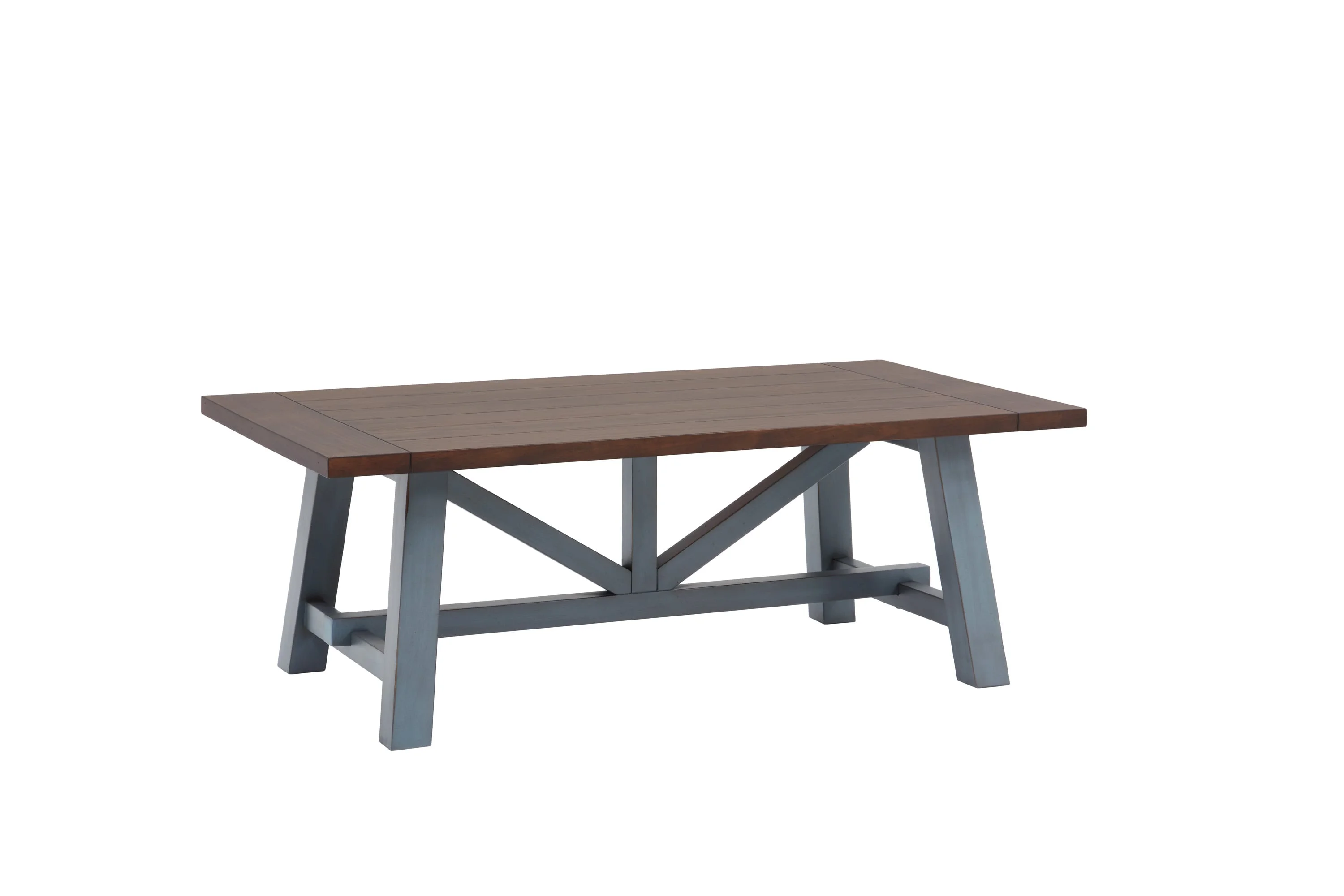 Aspenhome Pinebrook I629-9100-DEN Farmhouse Cocktail Table with Trestle ...