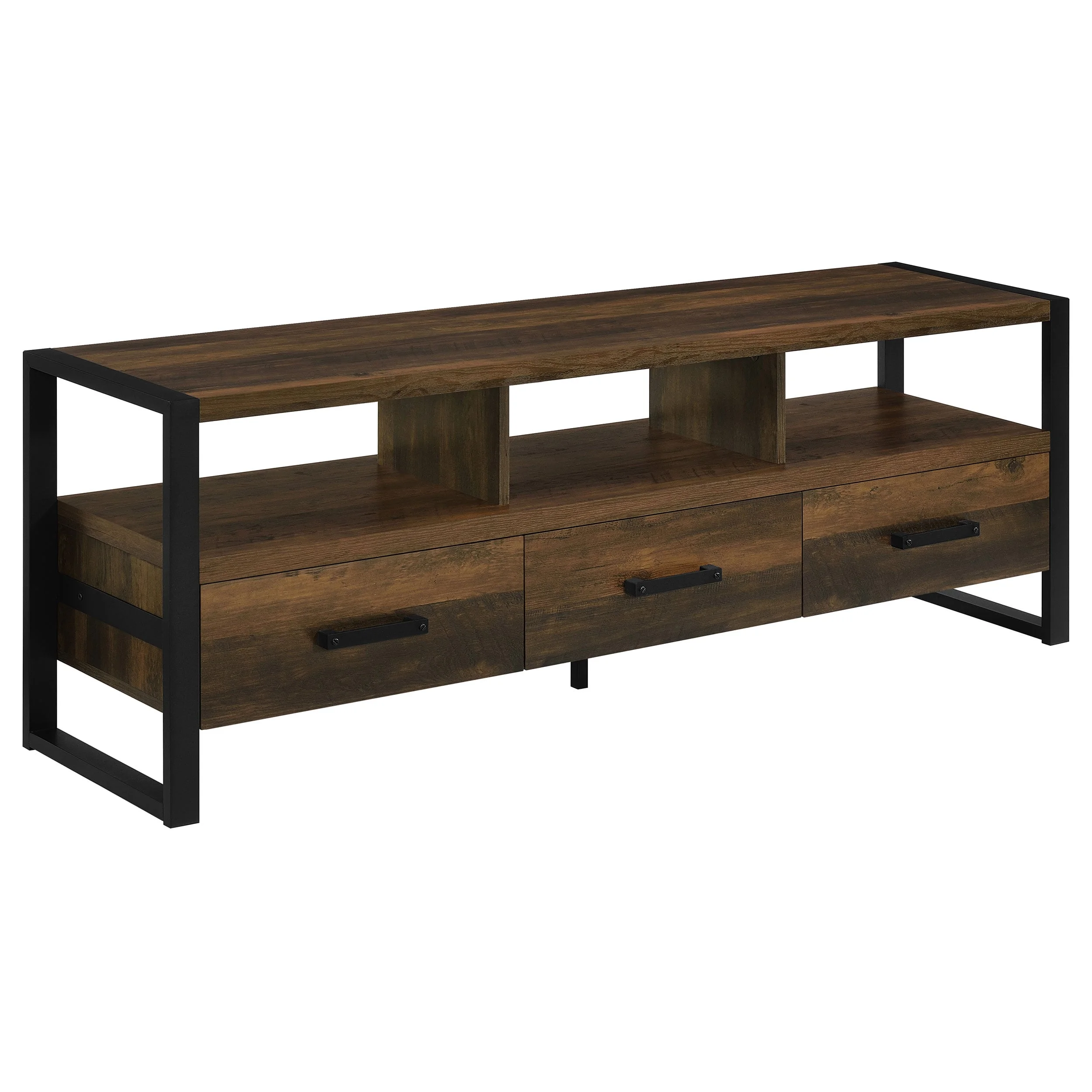 Coaster James 704282 James 3-Drawer Engineered Wood 60" Tv Stand Dark ...