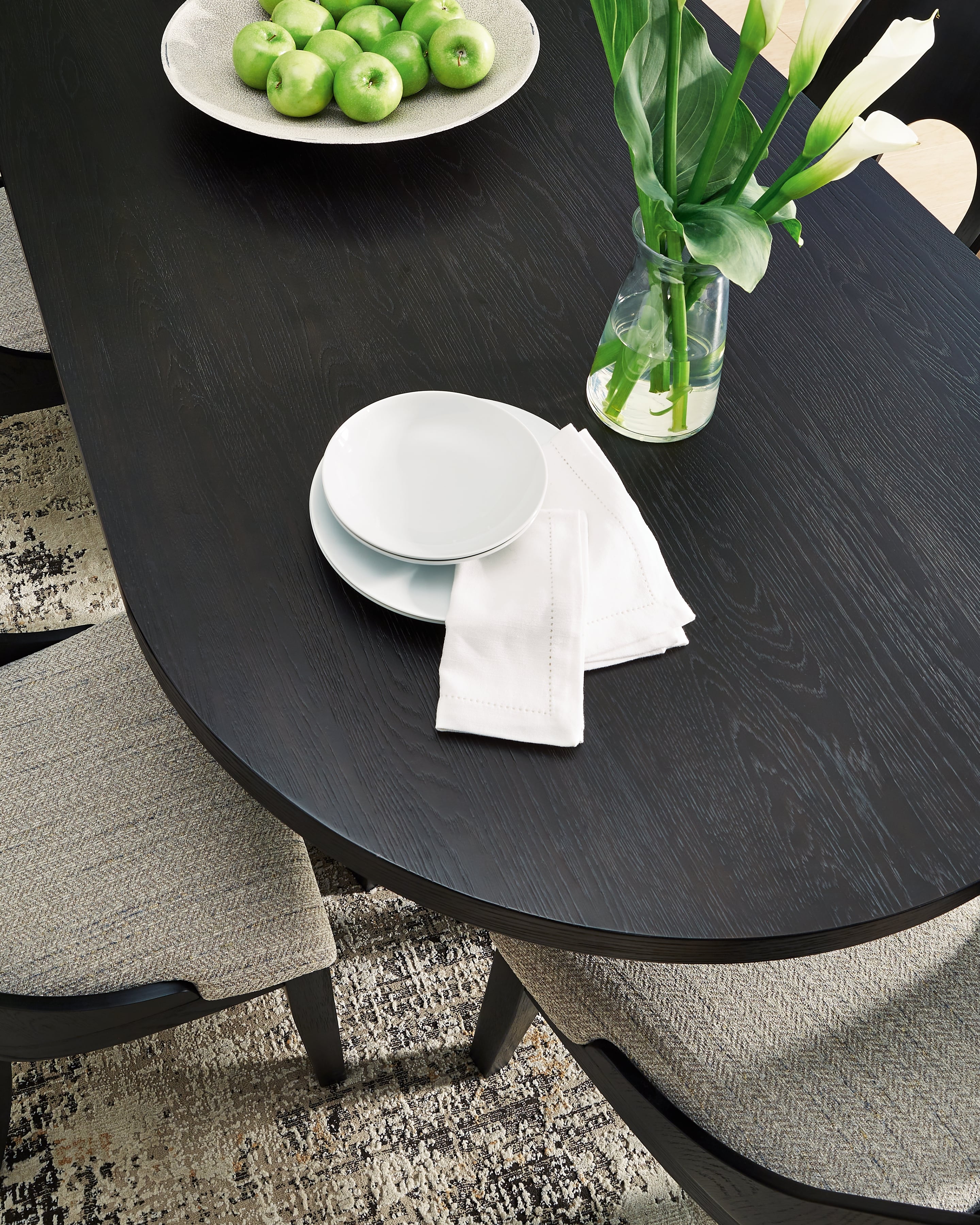 Signature Design by Ashley Rowanbeck D821-25 Contemporary Oval Dining ...