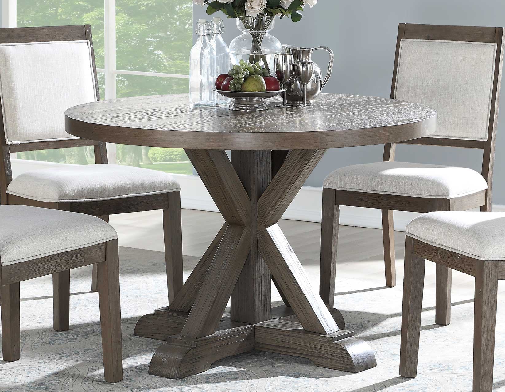 Steve Silver Molly MY4848T Rustic 48" Round Dining Table | Wayside ...