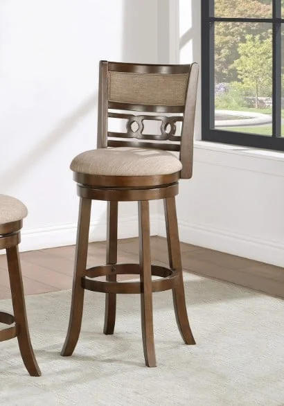 New Classic Gia S1701-BS-CHY Contemporary Swivel Barstool with ...