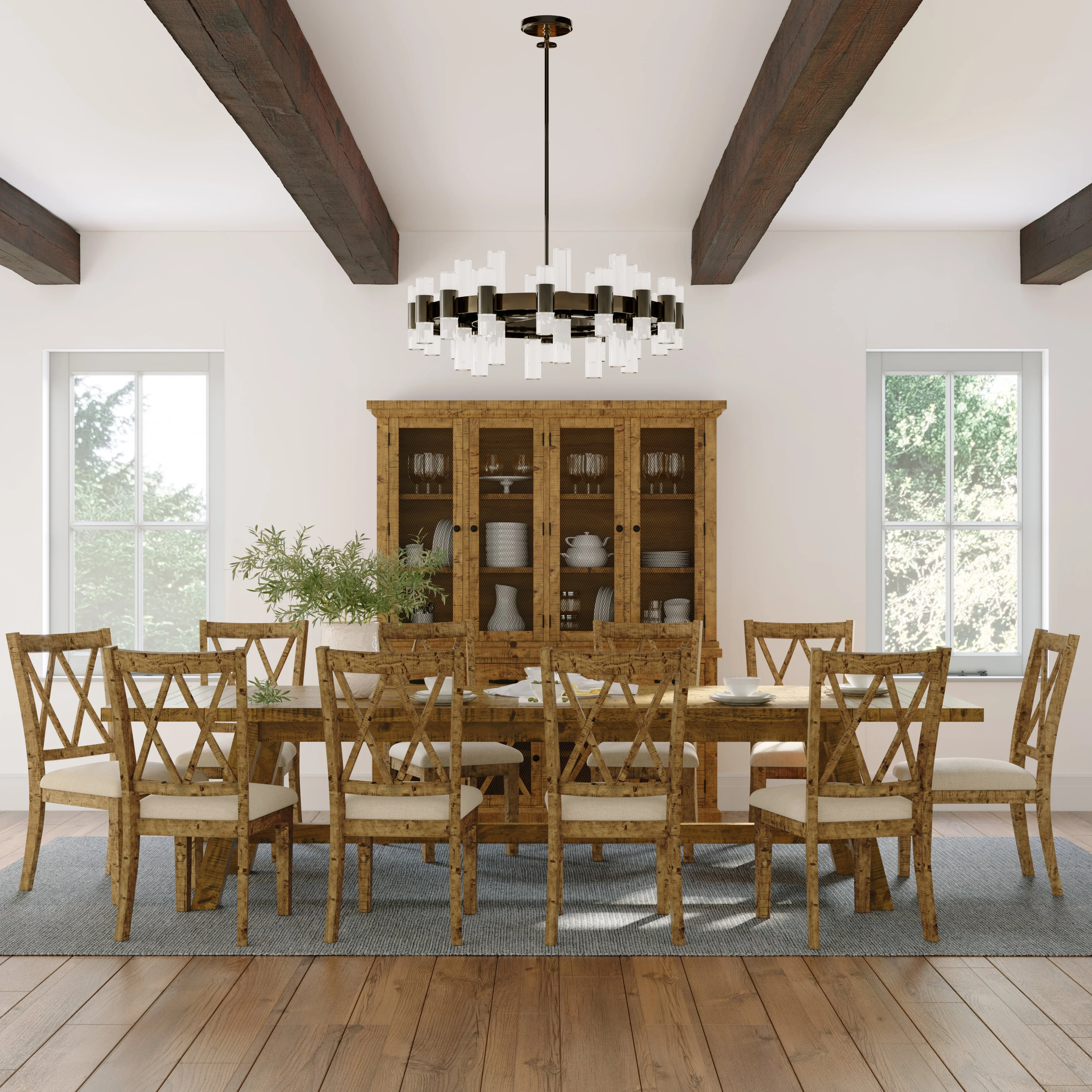 Jofran Telluride 1801-401KDx10+1801-42x1 11-Piece Dining Set | Crowley ...