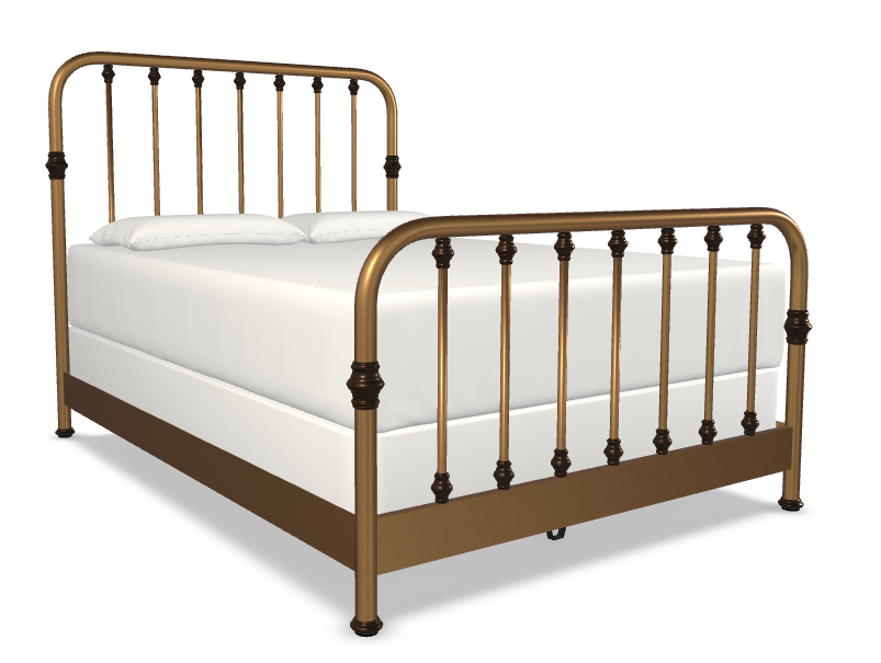 Wesley Allen Artem 13005CB-MPF Artem Complete Queen Bed with Metal ...