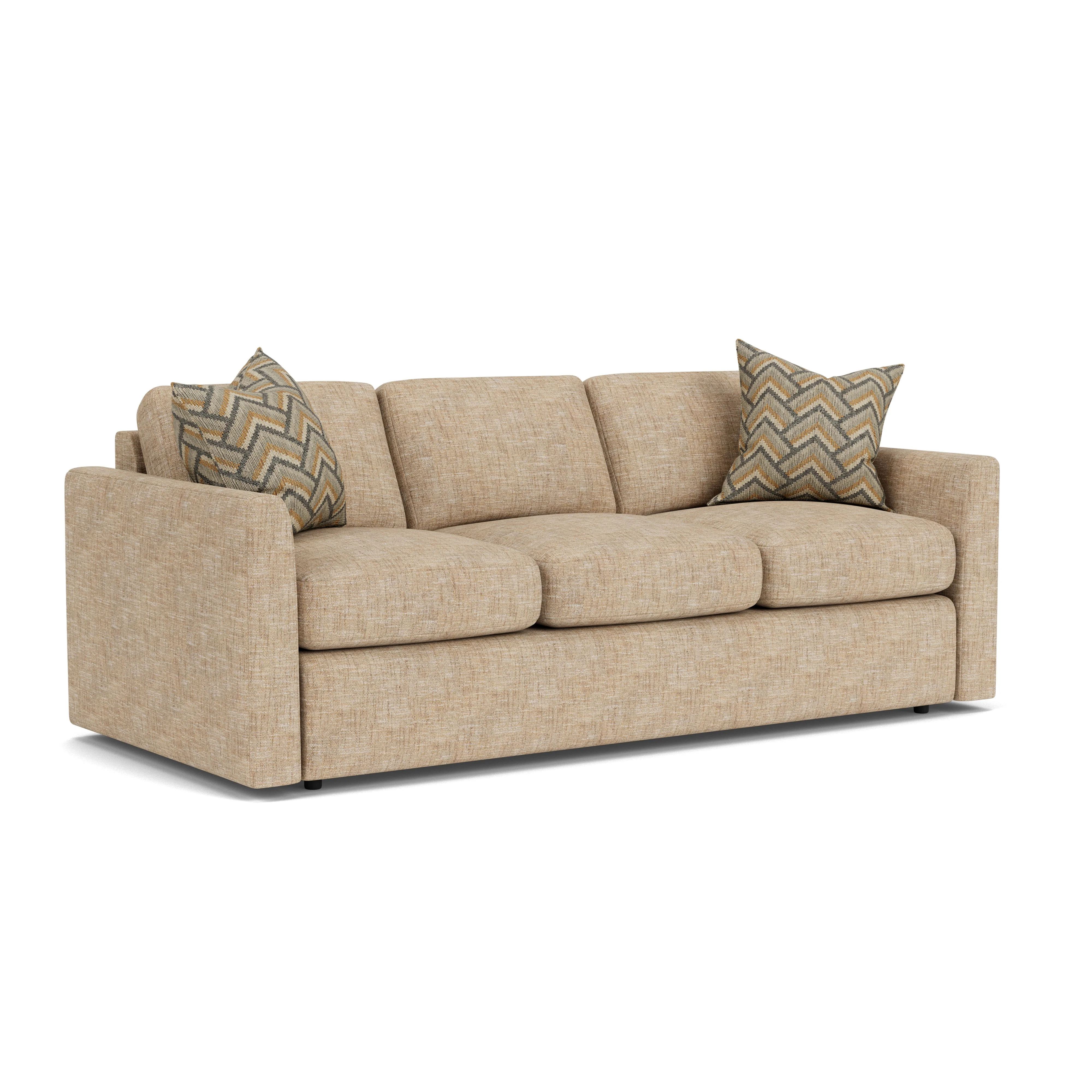 Flexsteel Sky 5512-31 054-80 09P-90T Contemporary Sofa with Flare Arms ...
