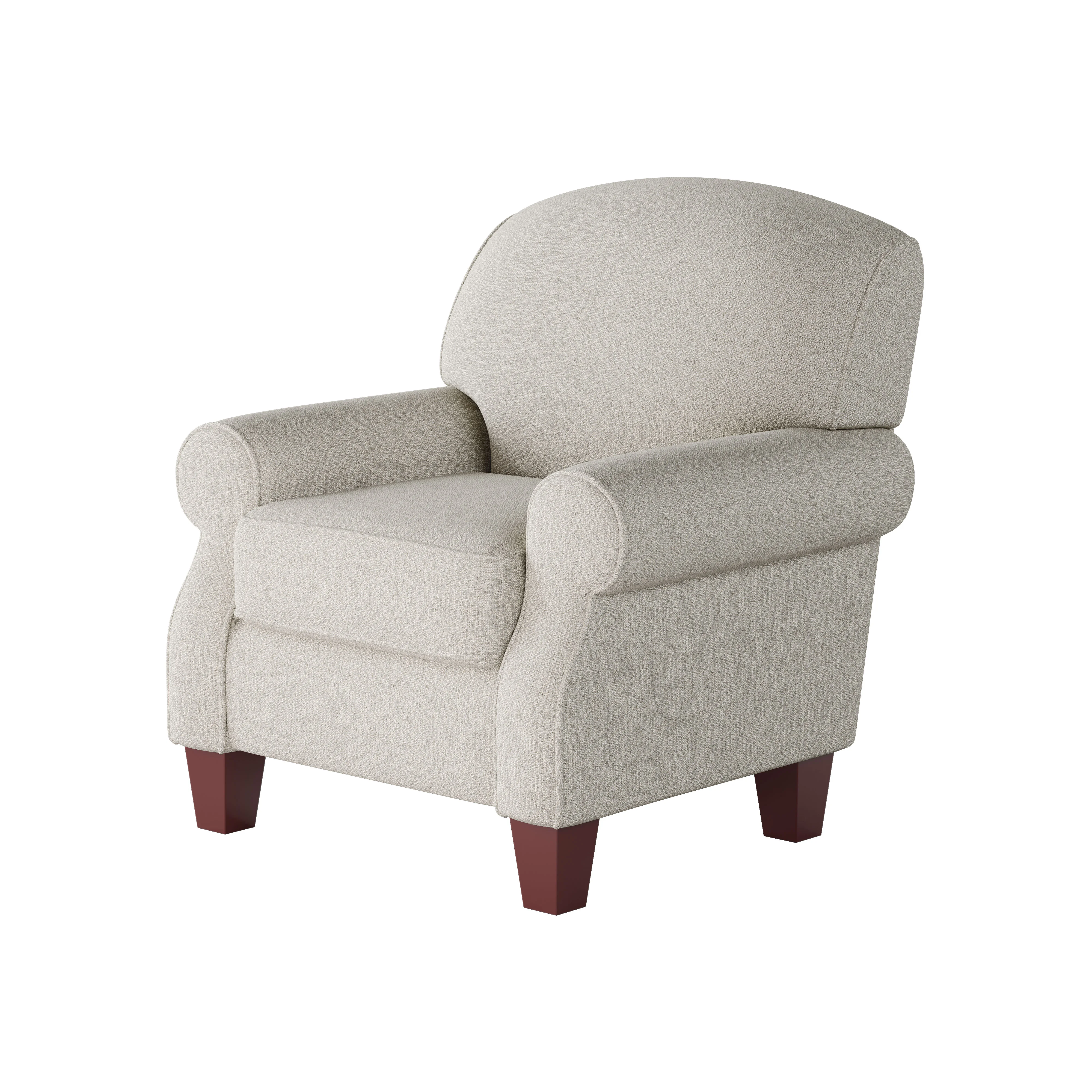 Fusion Furniture Grab A Seat 532-C Basic Wool Accent Chair with Rolled ...