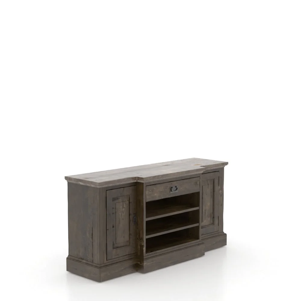 Canadel Accent MED060300859DT3 Farmhouse Charm 60" Media Unit with ...