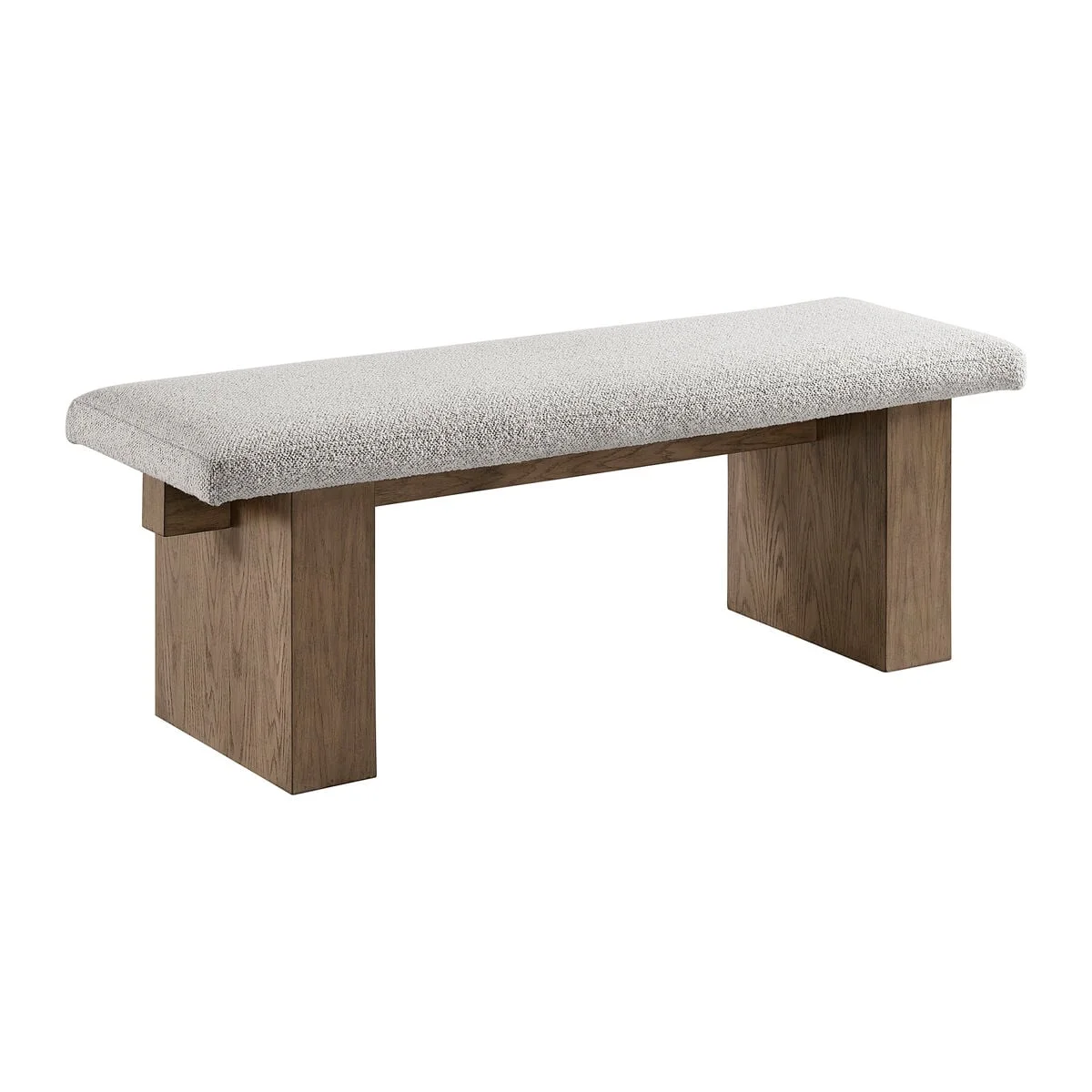 Elements Conner D-10560-5-BN Contemporary Dining Bench with Light Grey ...