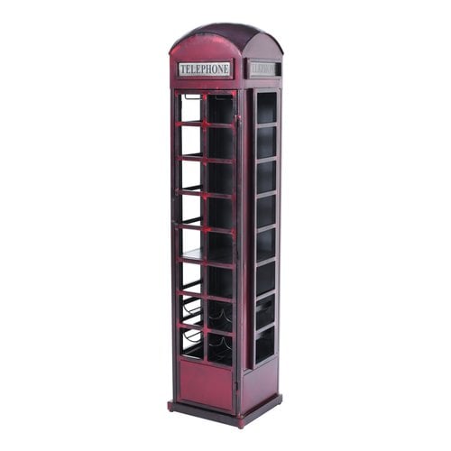 Jofran Glory Days 1396381 Industrial Vintage Telephone Booth Bar | Dunk ...