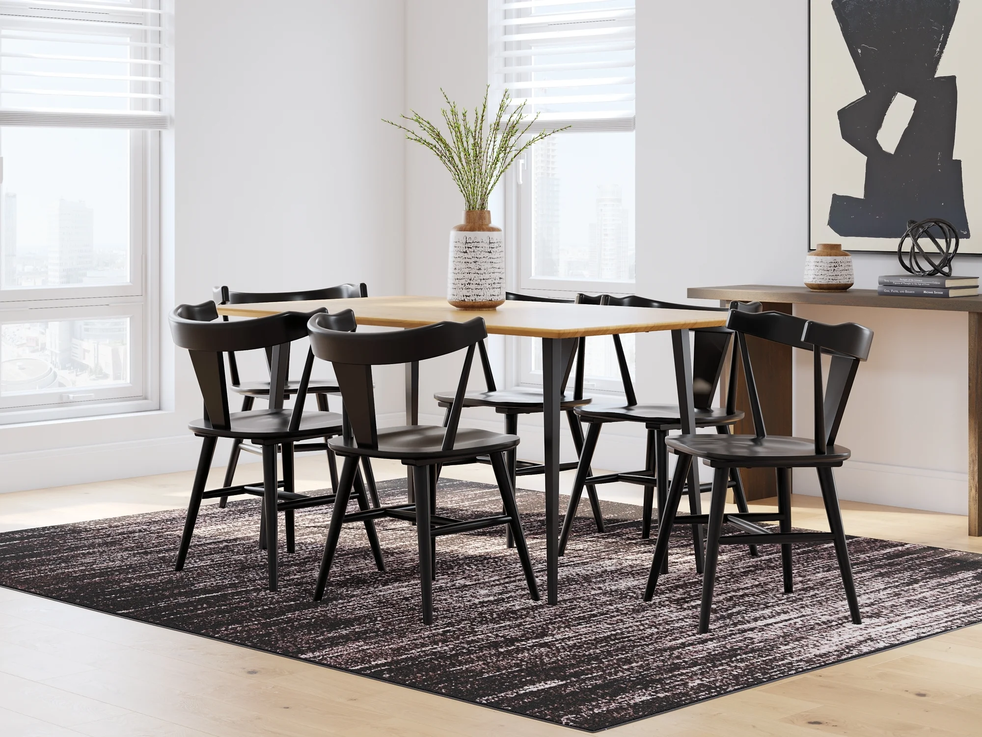 Signature Design by Ashley Gretlynn D501D4 Dining Table And 6 Chairs ...