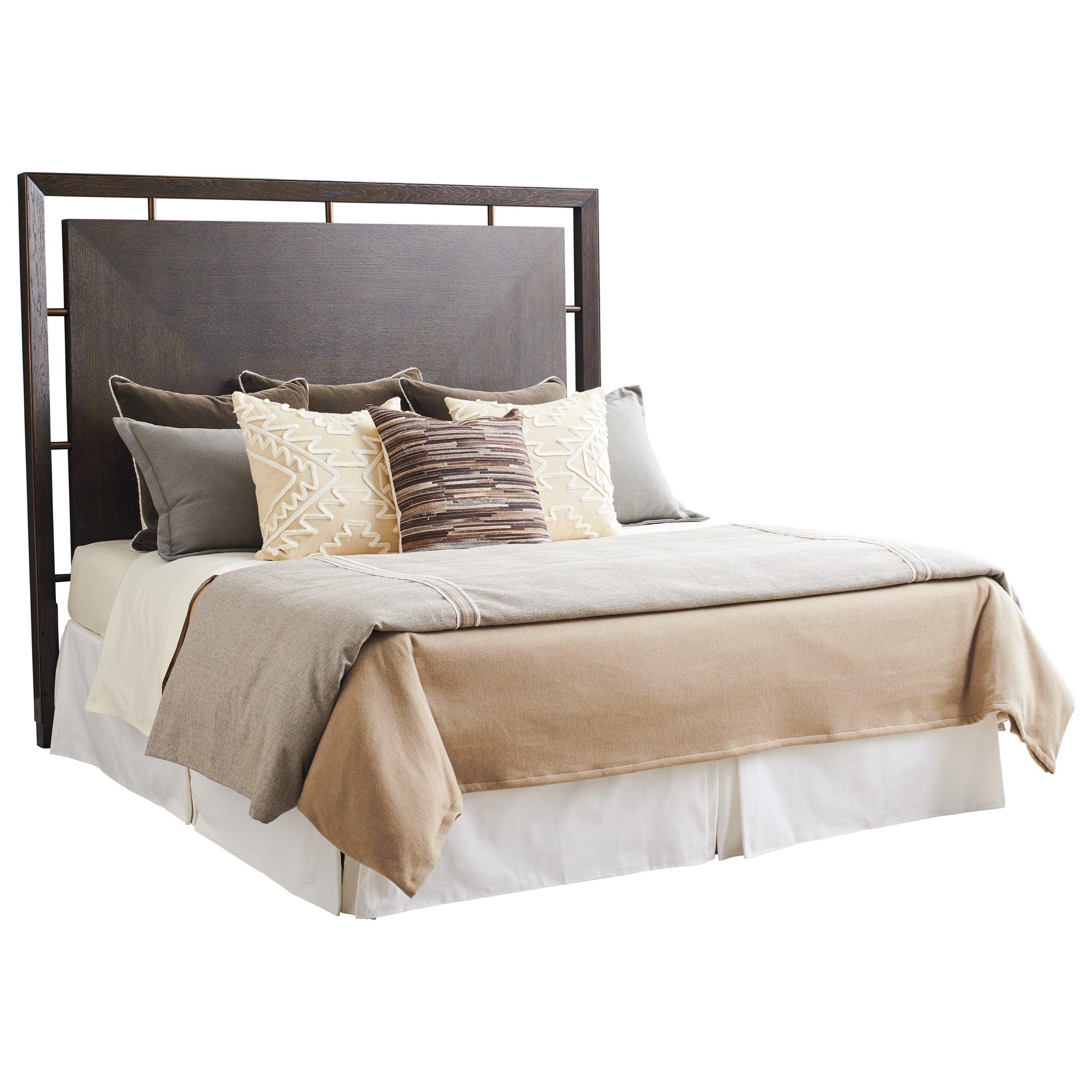 Barclay Butera Park City 930 135HB Sundance California King Headboard with Metal Accents Belfort Furniture Bed Headboards
