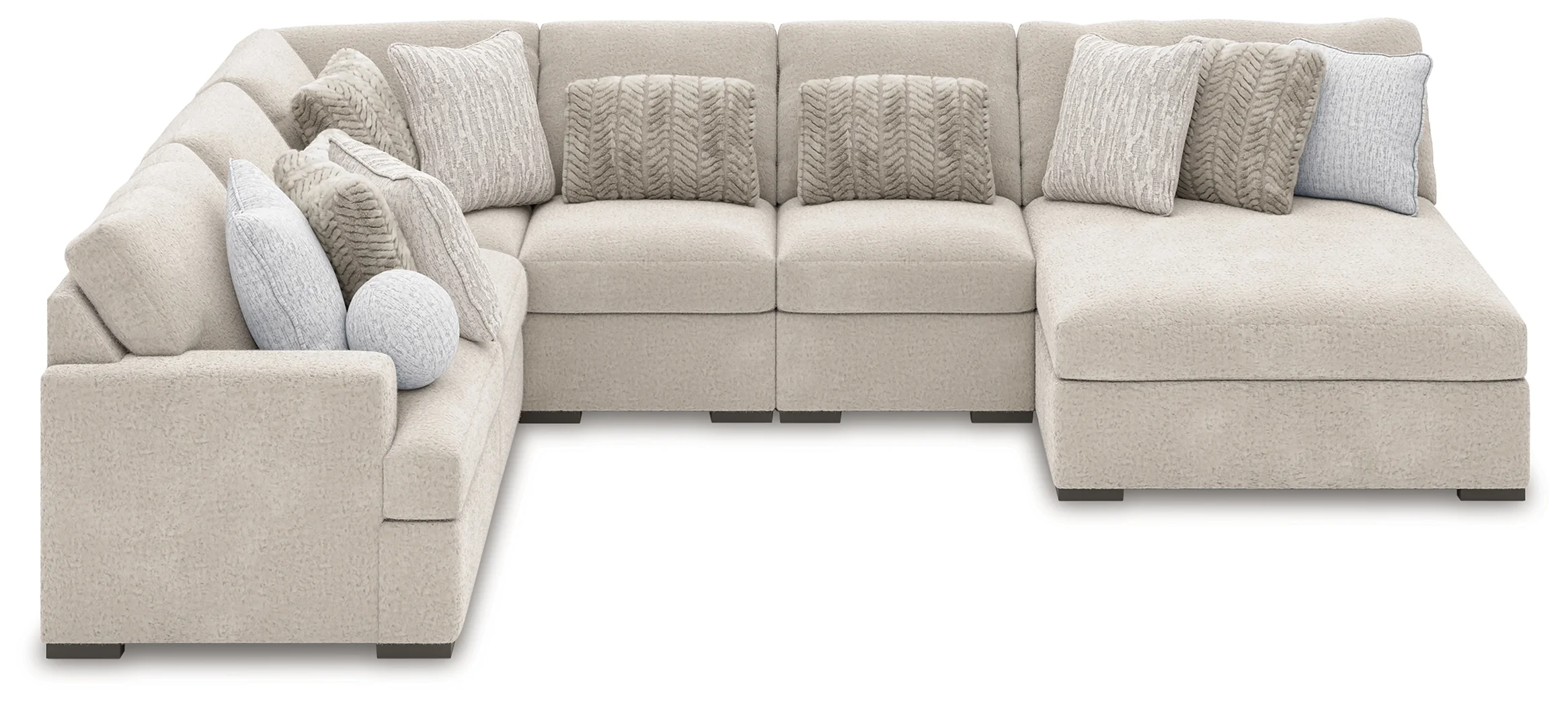 Signature Design by Ashley Cuddle Plush PC59106S3 6-Piece Sectional ...