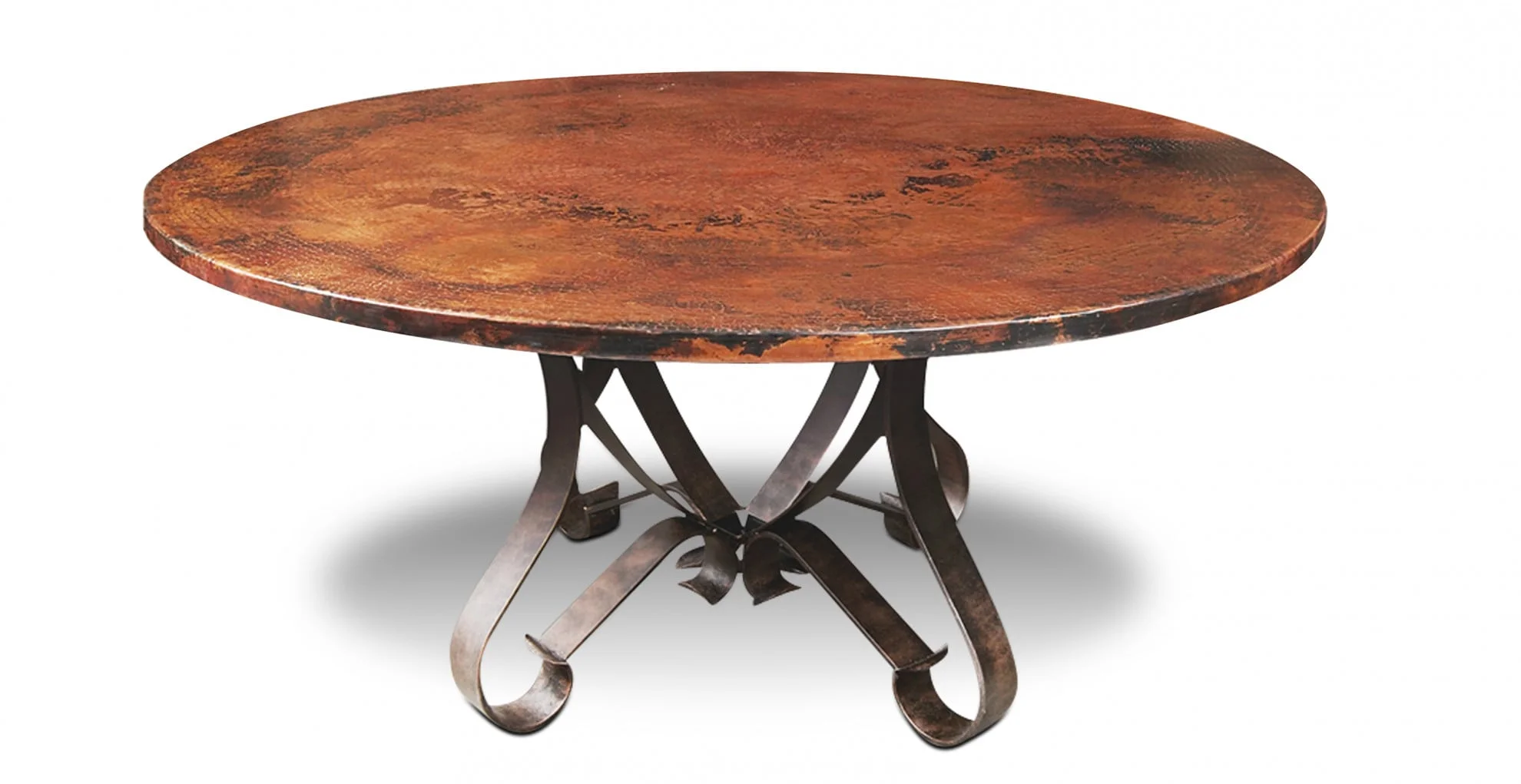 Horizon Home H1100-Table Rustic 55" Dining Table with Iron Forged Metal ...