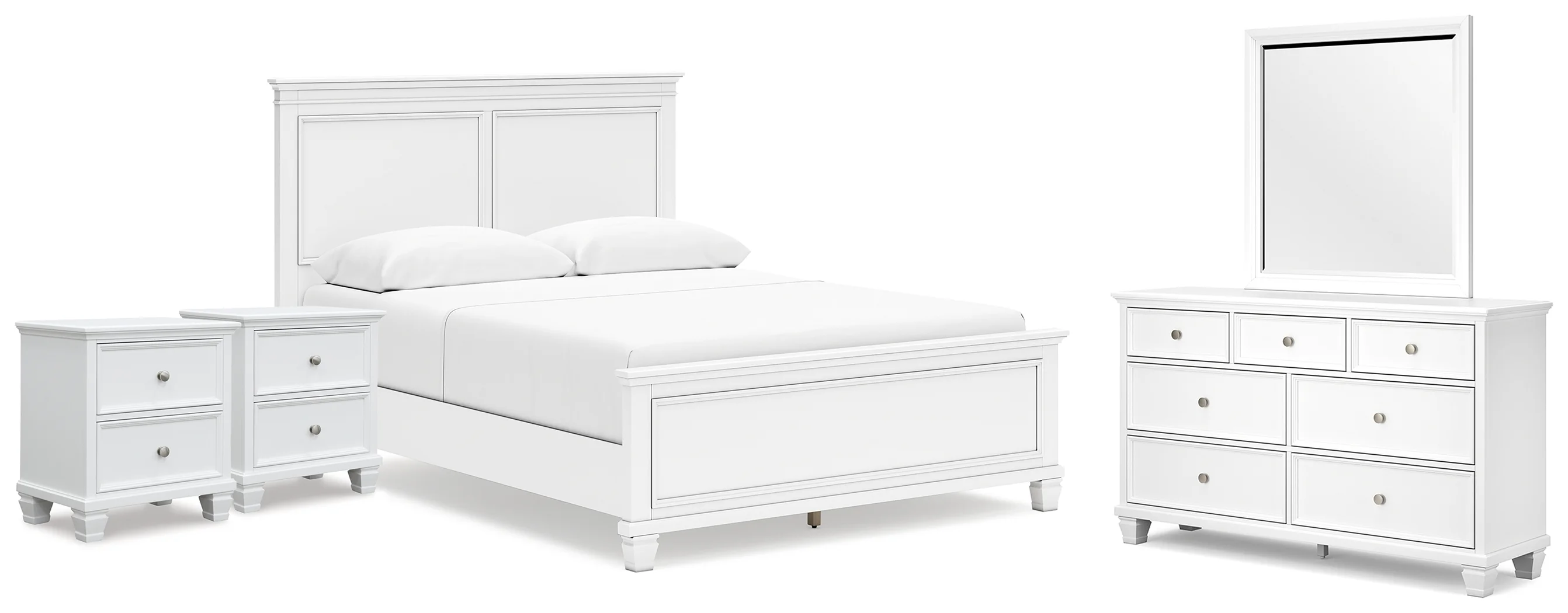 Signature Design by Ashley Fortman B680B16 Queen Panel Bed, Dresser ...