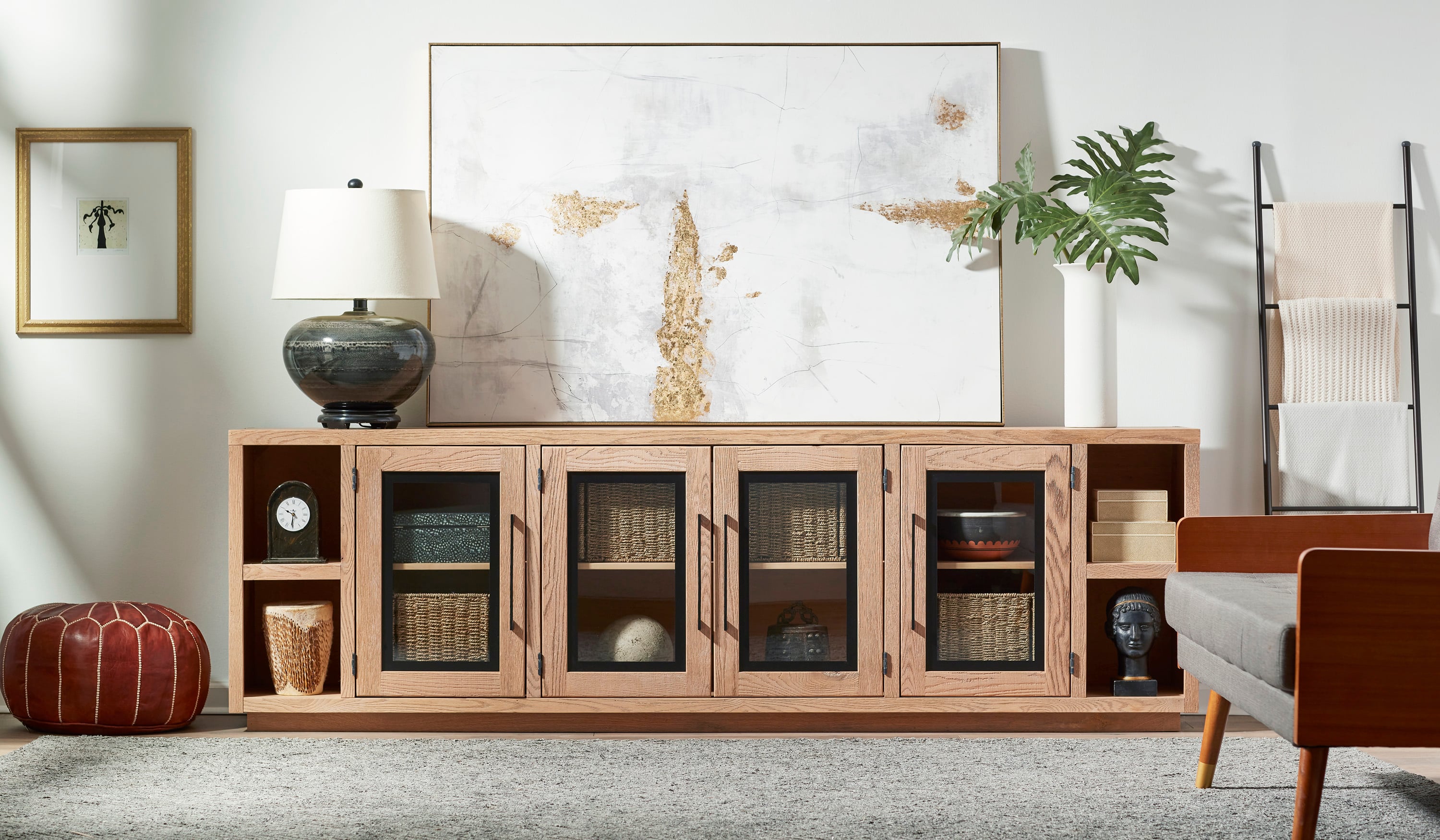 Aspenhome Paige WKA1270-CAS Transitional Console Table with Open ...