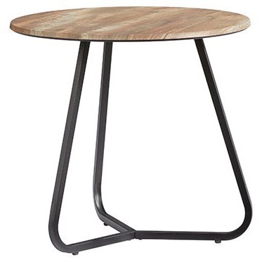 Progressive Furniture Finley T252 01 Round Cocktail Table with Reclaimed Look Top and Metal Base Wayside Furniture Mattress Occ Cocktail Coffee Tables