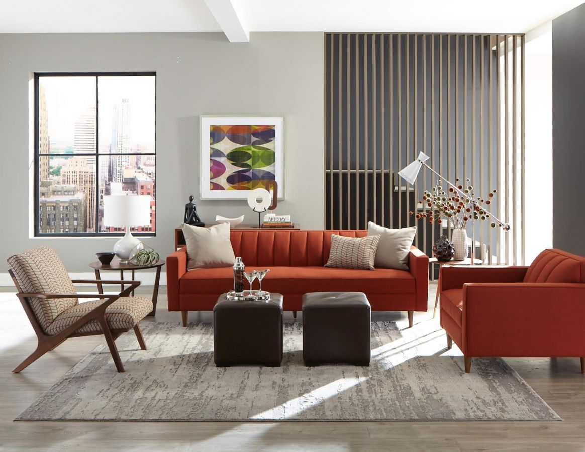 Jonathan Louis Jace 06370 Contemporary Estate Sofa with Tapered Wood ...