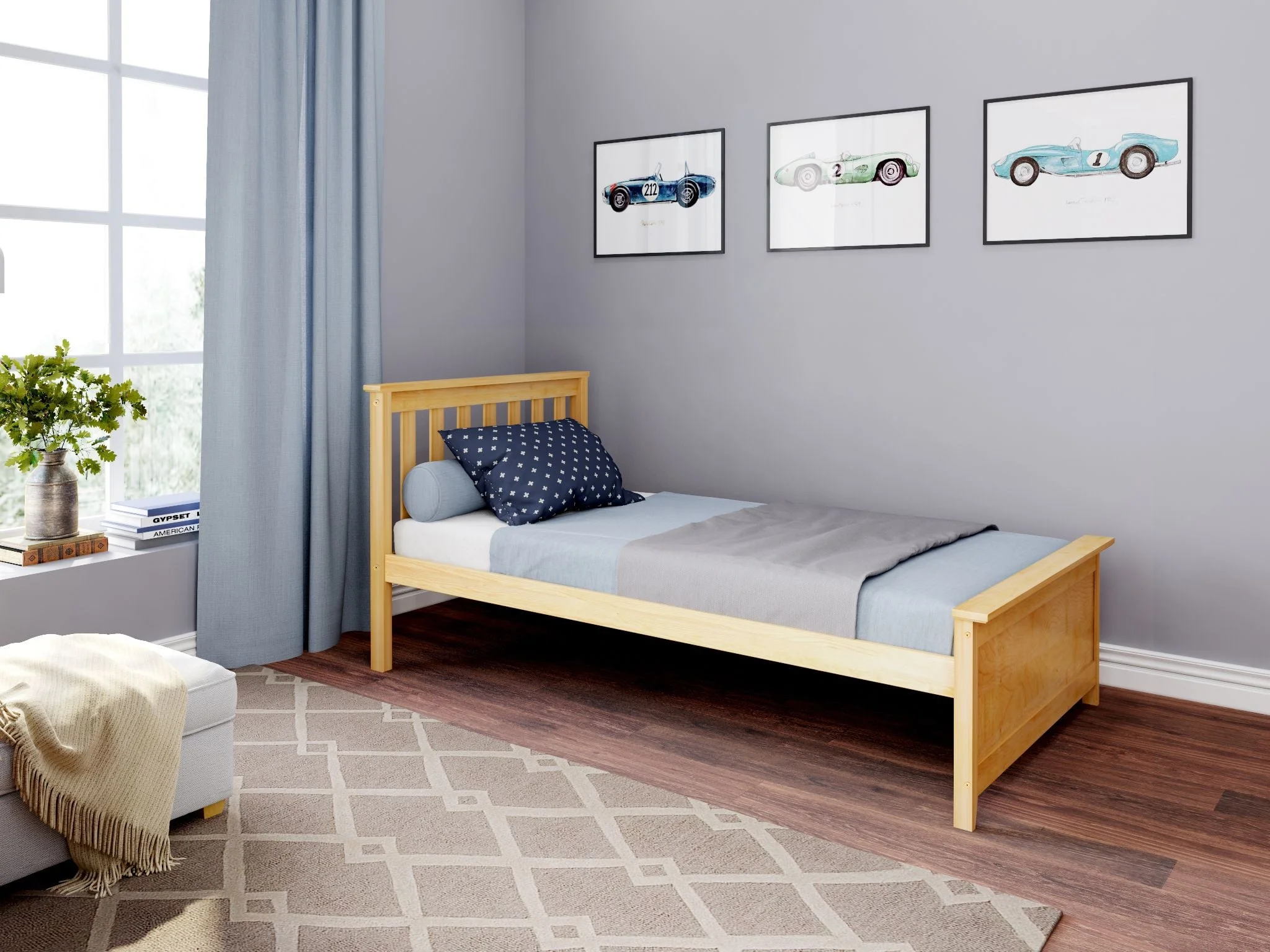 Jackpot Kids Single Beds Dublin1-001 Youth Twin Single Bed in Natural ...