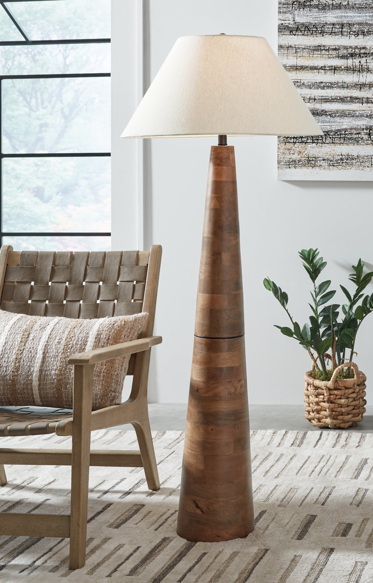 Signature Design by Ashley Danset L329101 Wood Floor Lamp | Royal ...