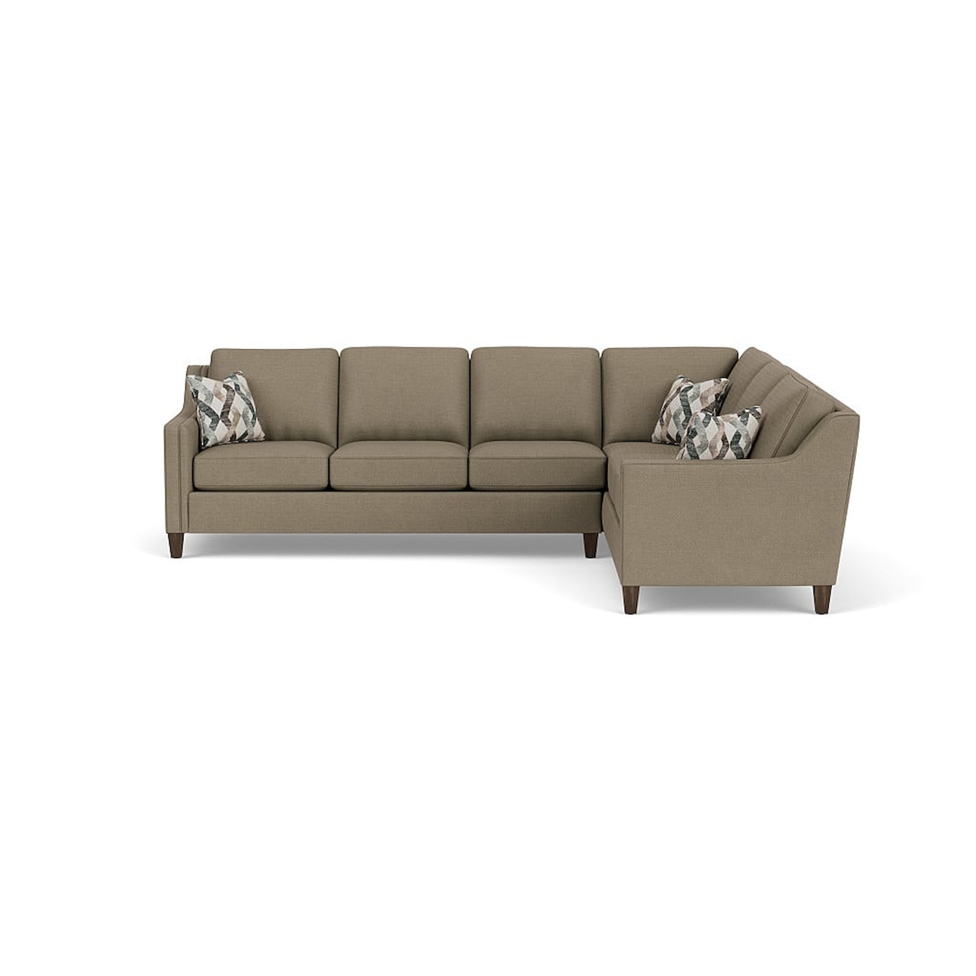 Flexsteel Finley 5010-37x1+5010-34x1 296-01 Contemporary Sectional Sofa | Belfort Furniture ...