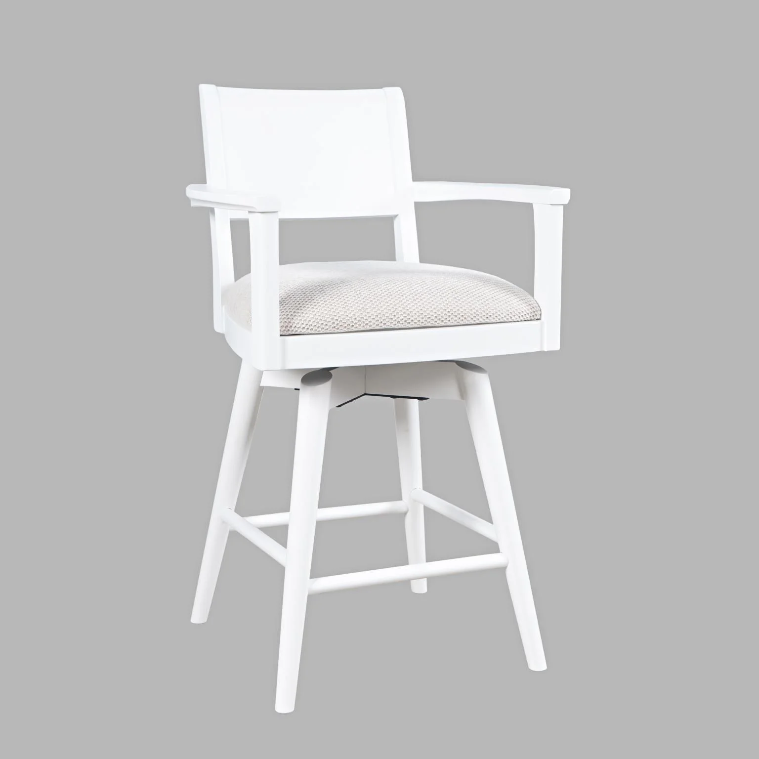 Jofran Axis 2591-BS292KD Transitional Swivel Counter Chair with Panel ...