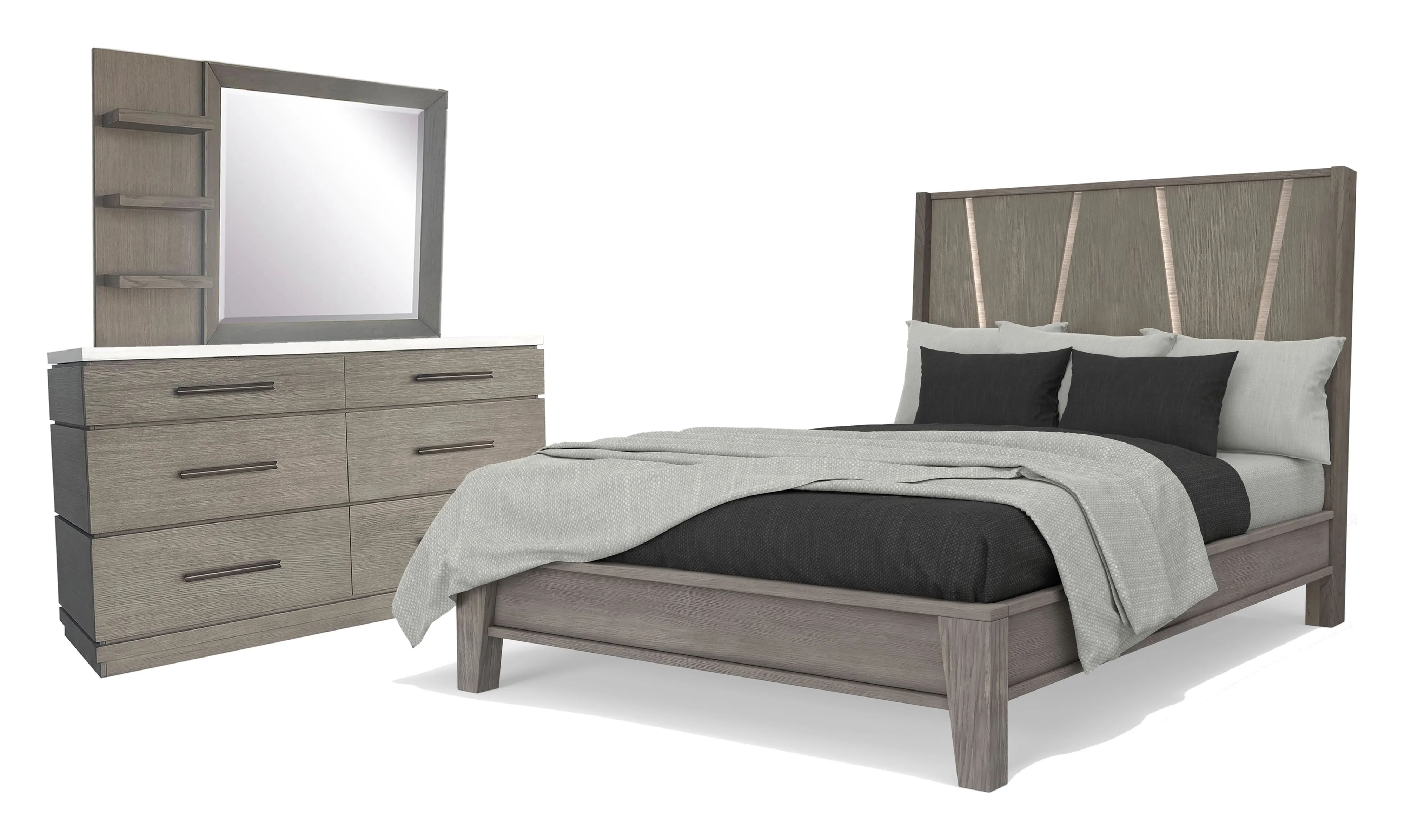 Parker House Pure Modern BPUR-3PC-1166-DM Contemporary 3-Piece King ...