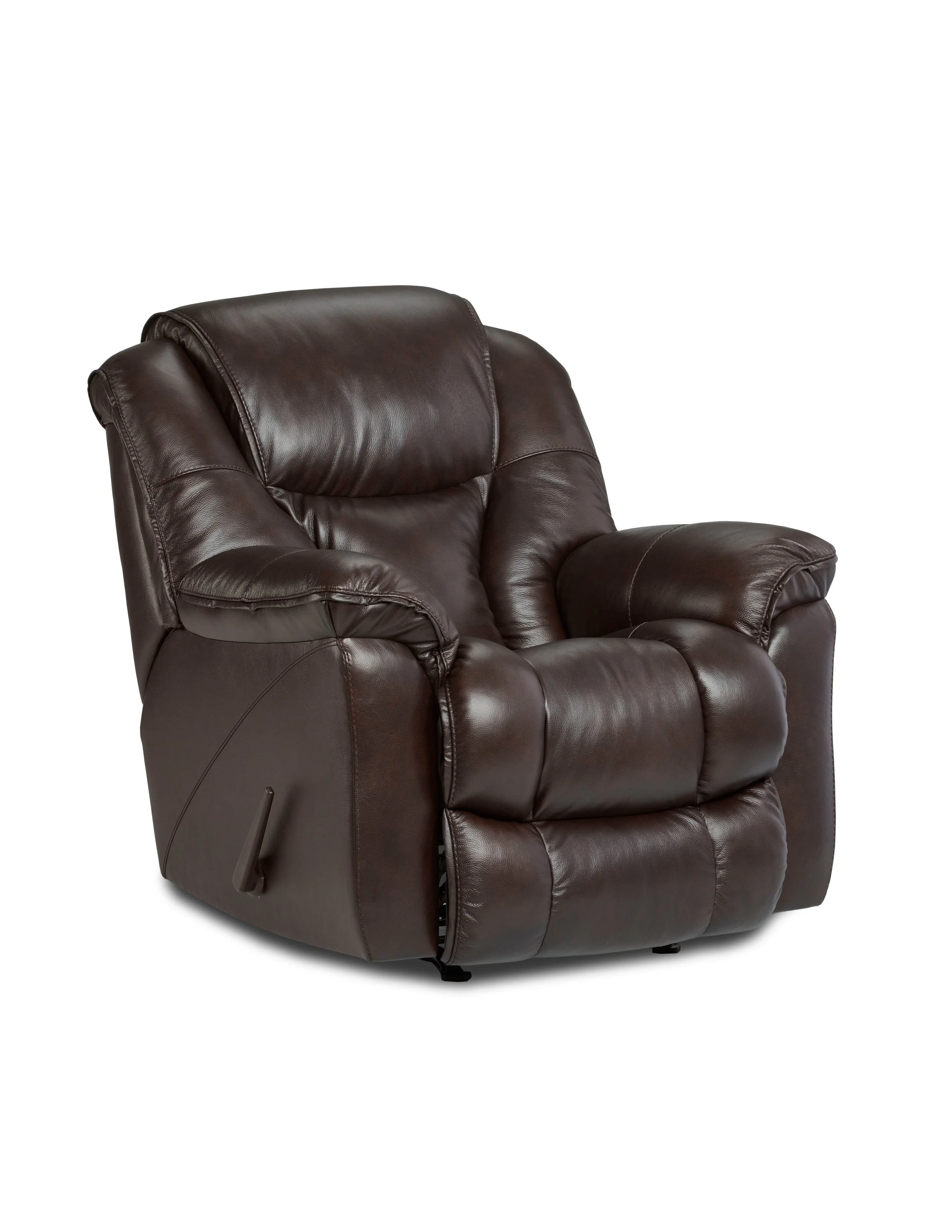 HomeStretch 207 207-91-21 Casual Leather Rocker Recliner with Pillow ...
