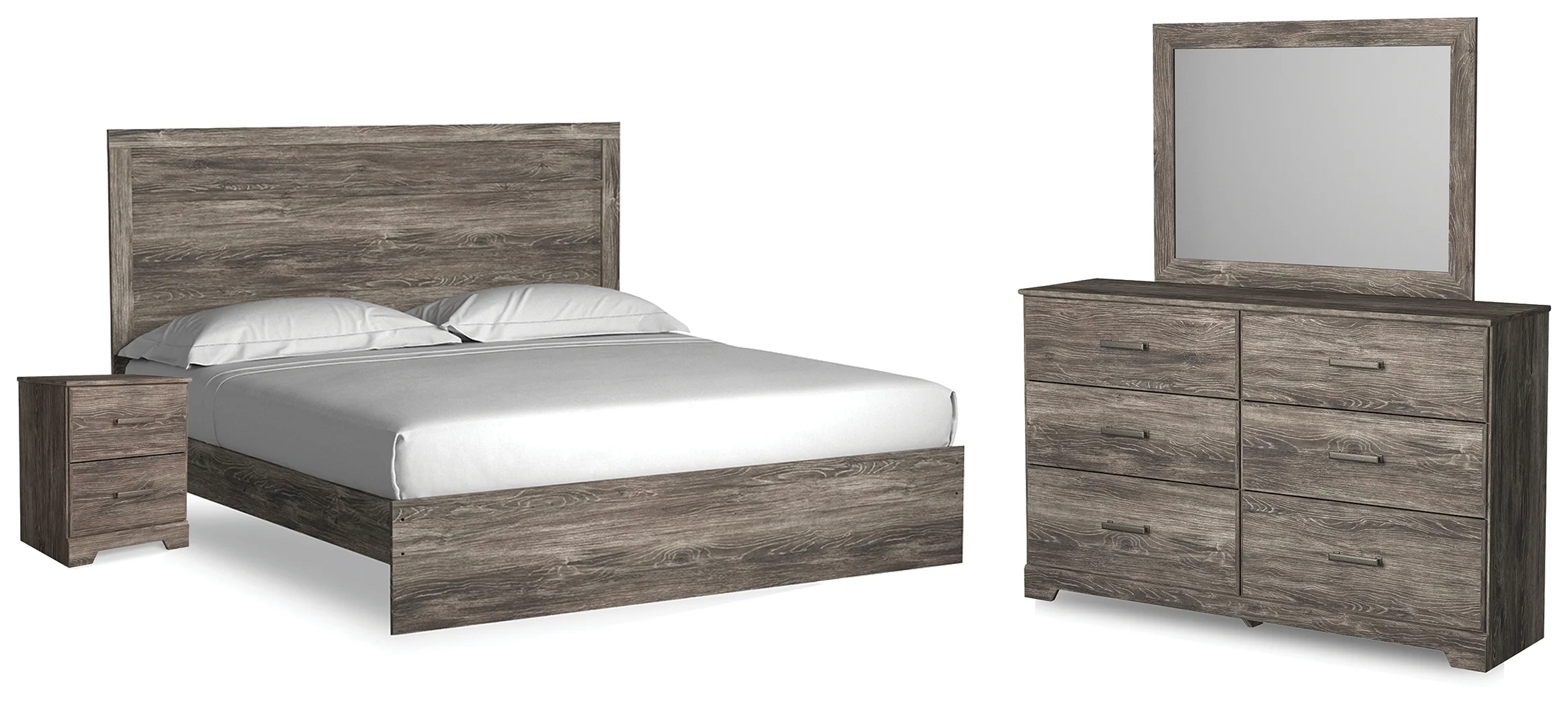 Ashley Signature Design Ralinksi B2587B8 King Panel Bed, Dresser ...