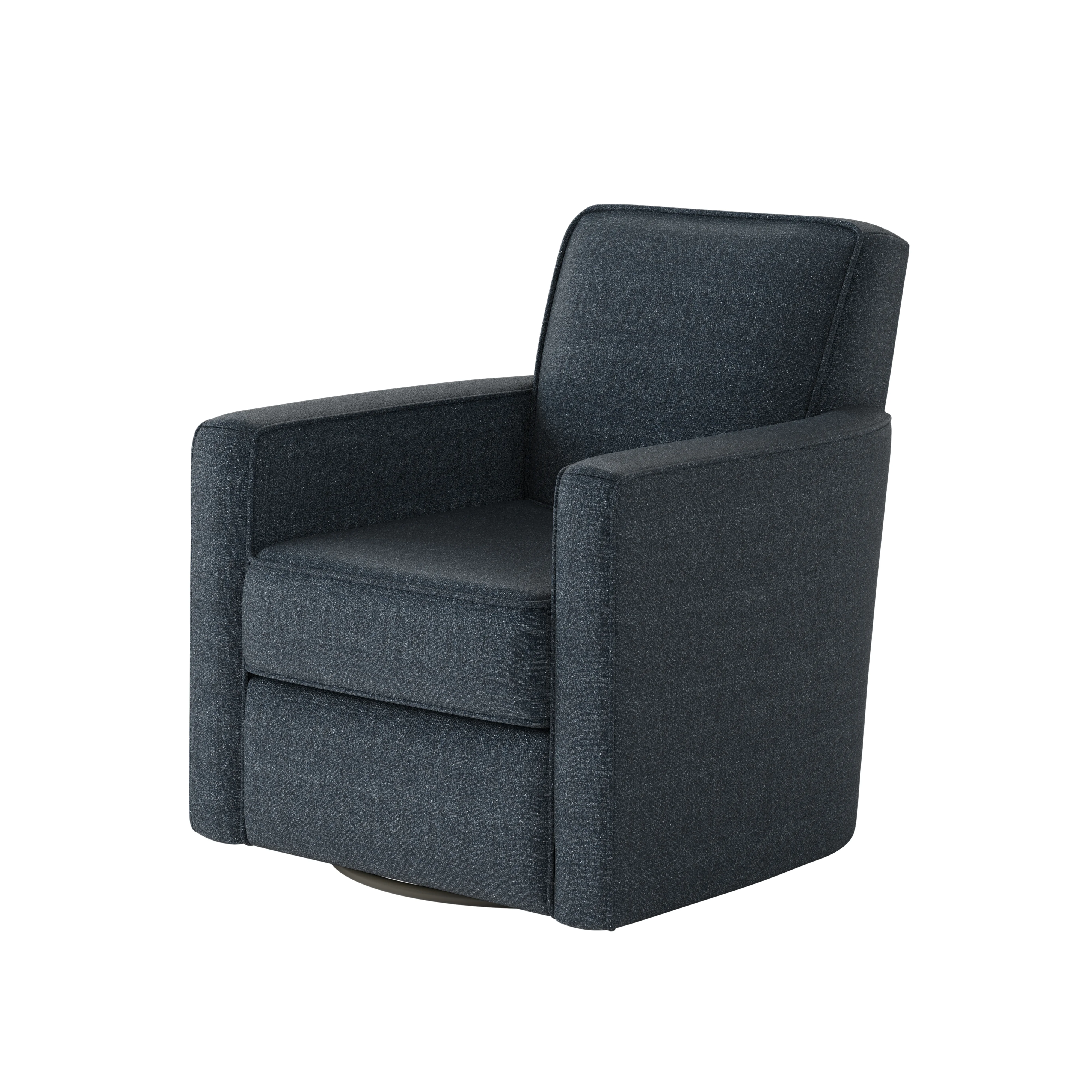 Fusion Furniture Grab A Seat 402G-C Theron Indigo Swivel Glider Chair ...