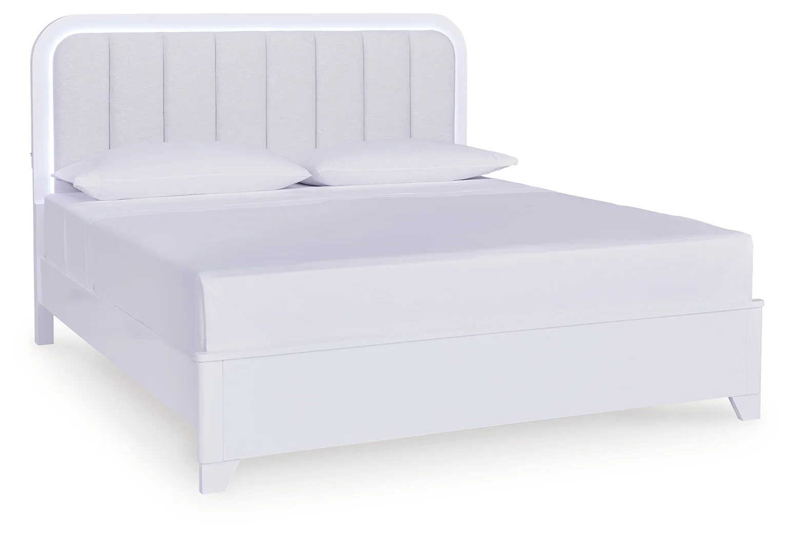 Ashley (Signature Design) Jarlee PCB392B4 King Upholstered Panel Bed ...